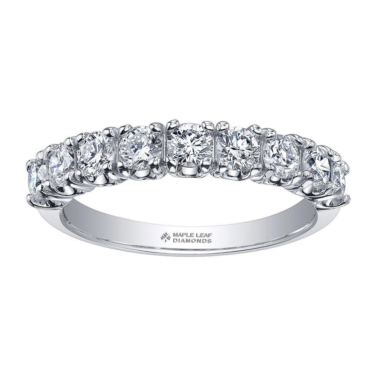 Maple Leaf Diamonds 18ct White Gold Diamond Half Eternity Ring ...