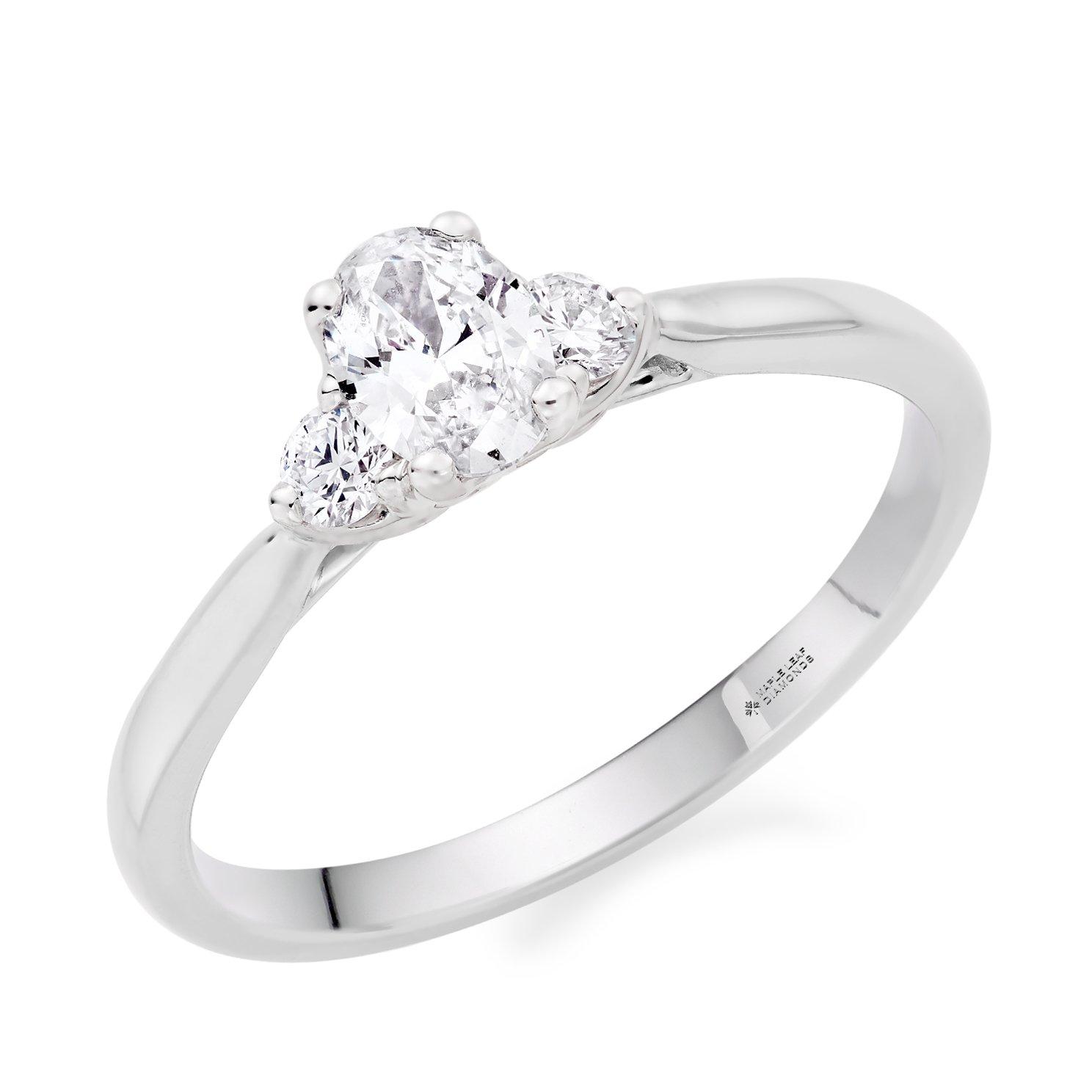 Maple Leaf Diamonds Eternal Flame 18ct White Gold Diamond Three Stone Ring | 0139737 | Beaverbrooks