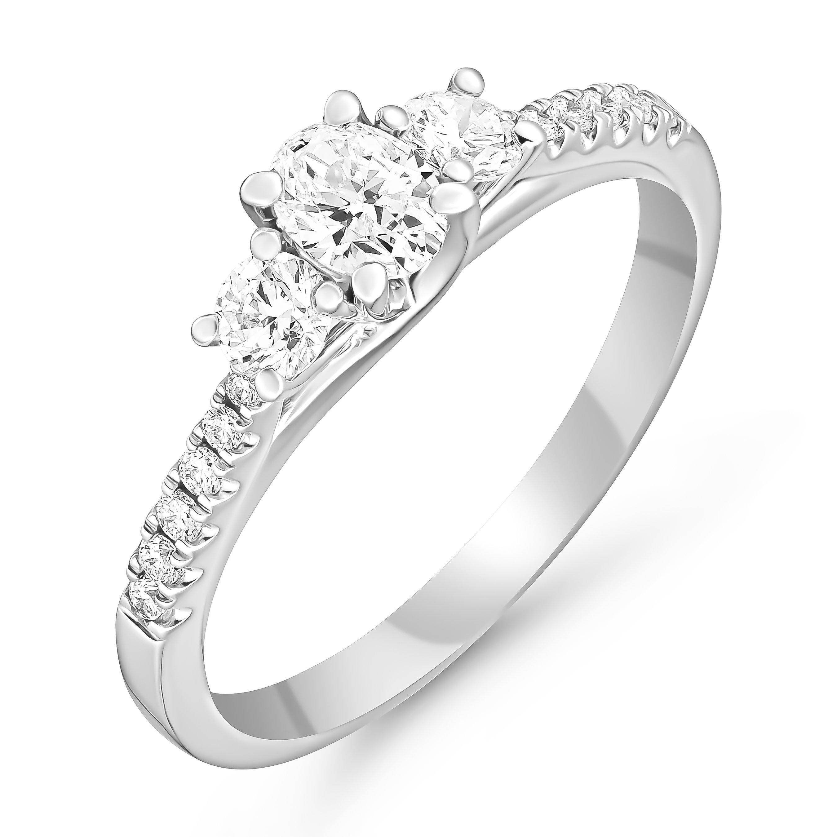 Beaverbrooks Platinum Diamond Three Stone Engagement Ring | 0148706 ...