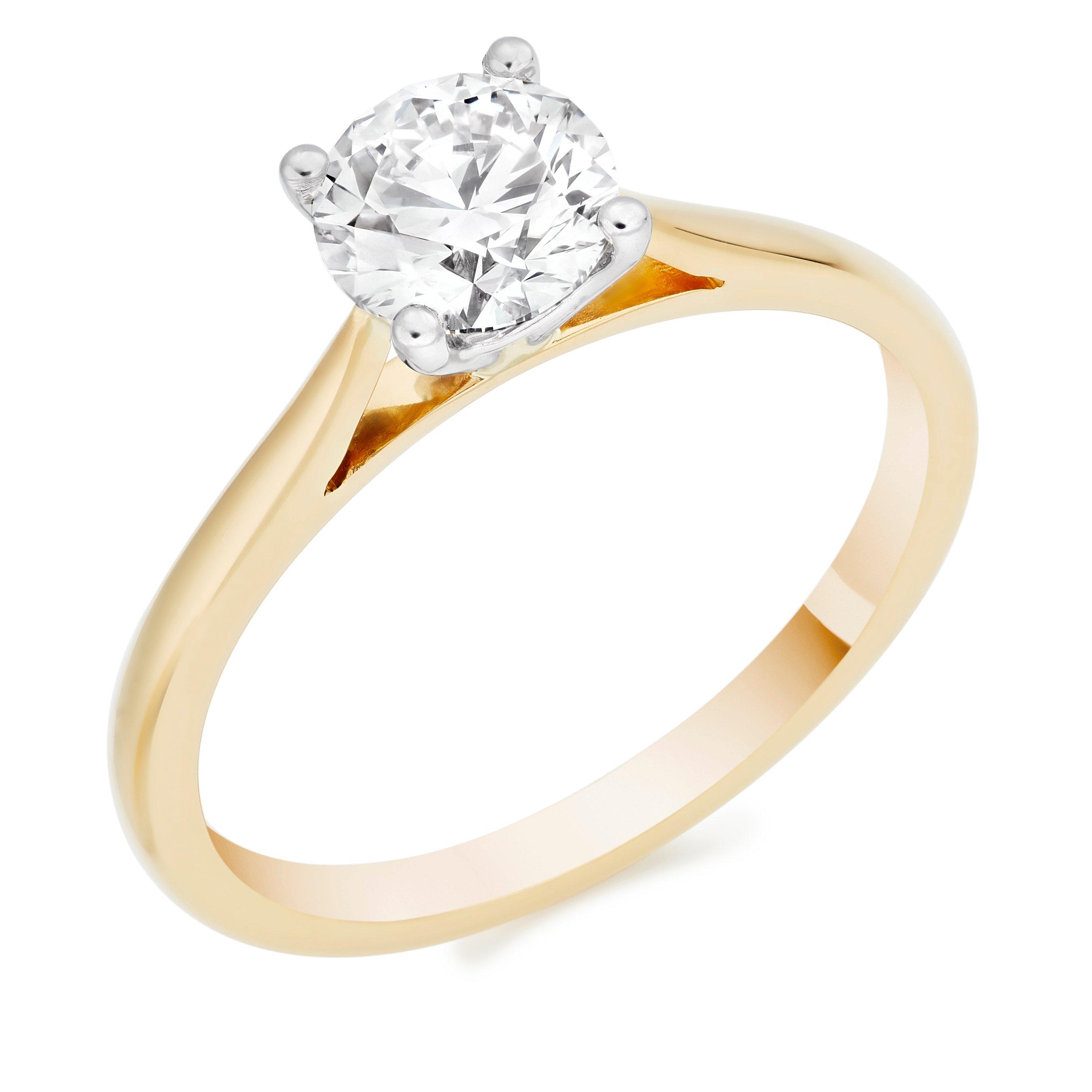 Beaverbrooks Once 18ct Yellow Gold Diamond Solitaire Engagement Ring ...