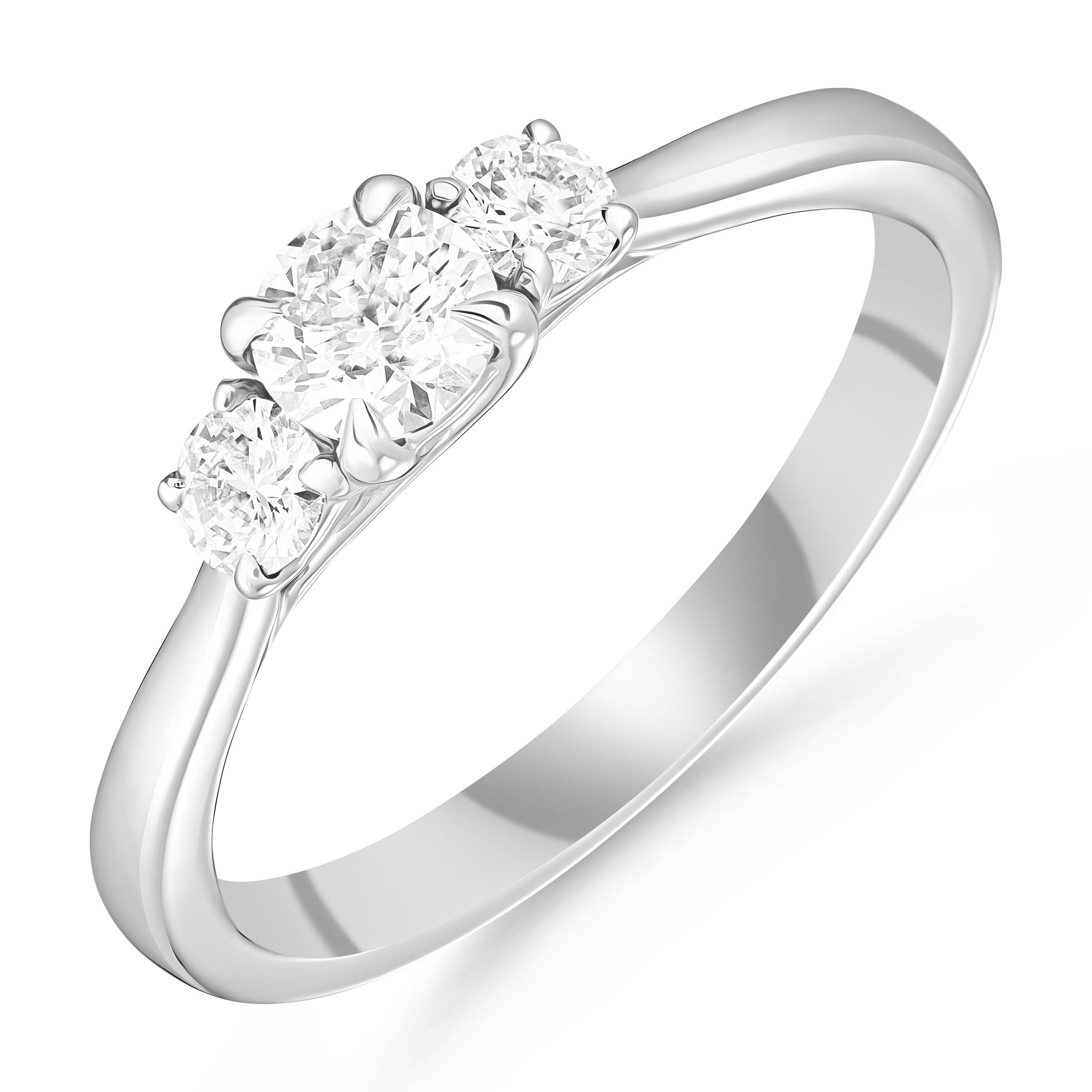 Beaverbrooks Platinum Three Stone Diamond Engagement Ring | 0149752 ...
