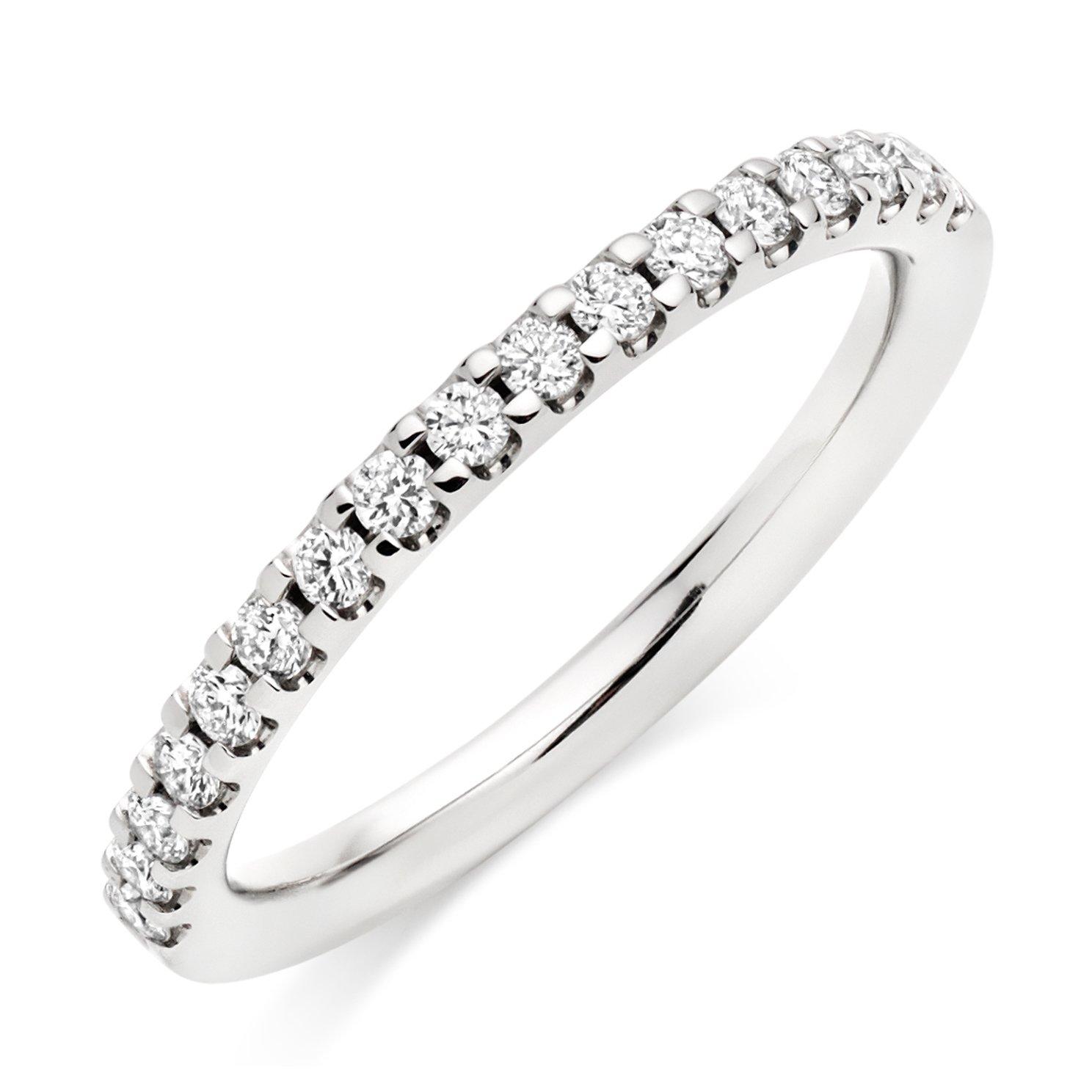 Platinum Diamond Half Eternity Ring | 0000296 | Beaverbrooks the Jewellers