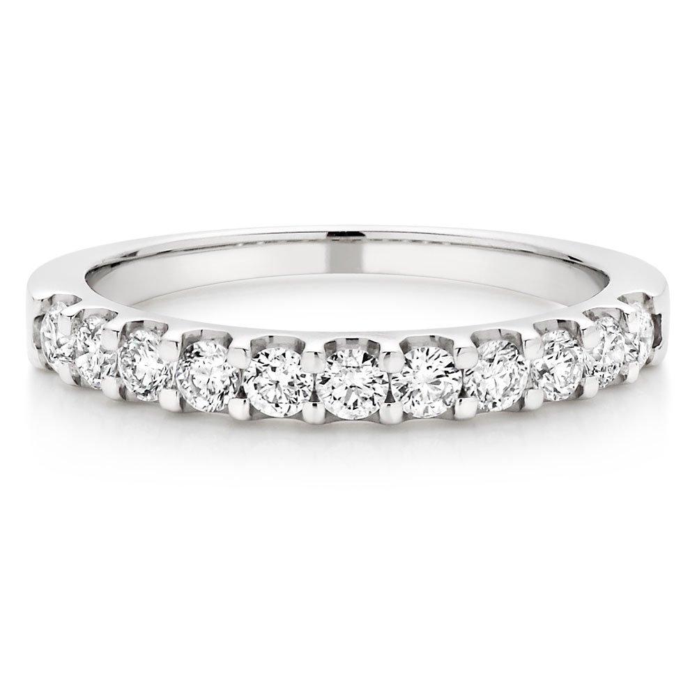 Platinum Diamond Half Eternity Ring | 0011067 | Beaverbrooks the Jewellers