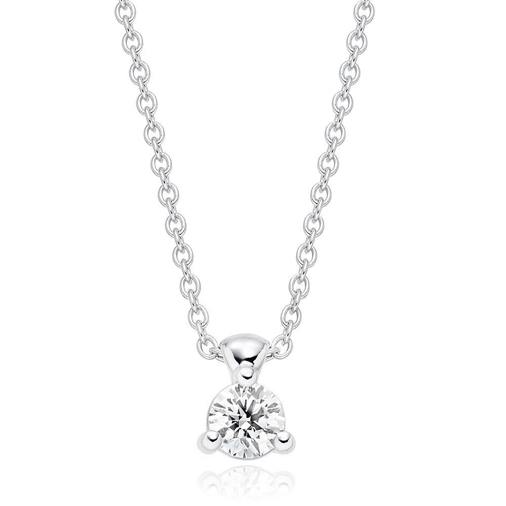 Hearts On Fire Classic 18ct White Gold Diamond Pendant | 0110800 ...