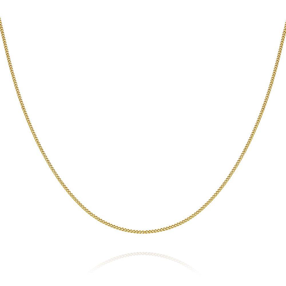 Mini B 9ct Gold Curb Chain 35cm | 0114106 | Beaverbrooks the Jewellers