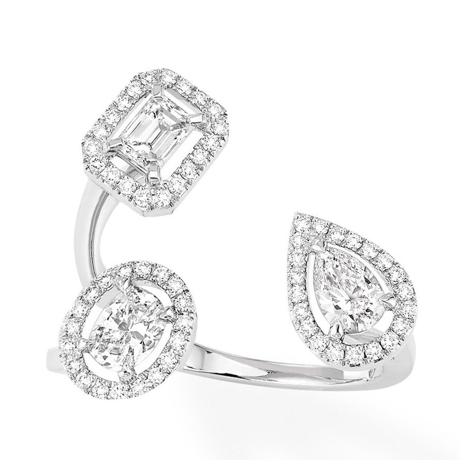 Messika My Twin Trilogy 18ct White Gold Diamond Ring | 0143500 ...