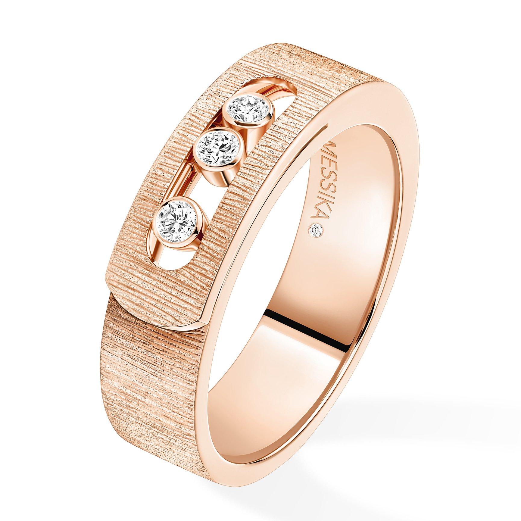 Messika Move Noa Ciselè 18ct Pink Gold Diamond Ring | 0149216 ...