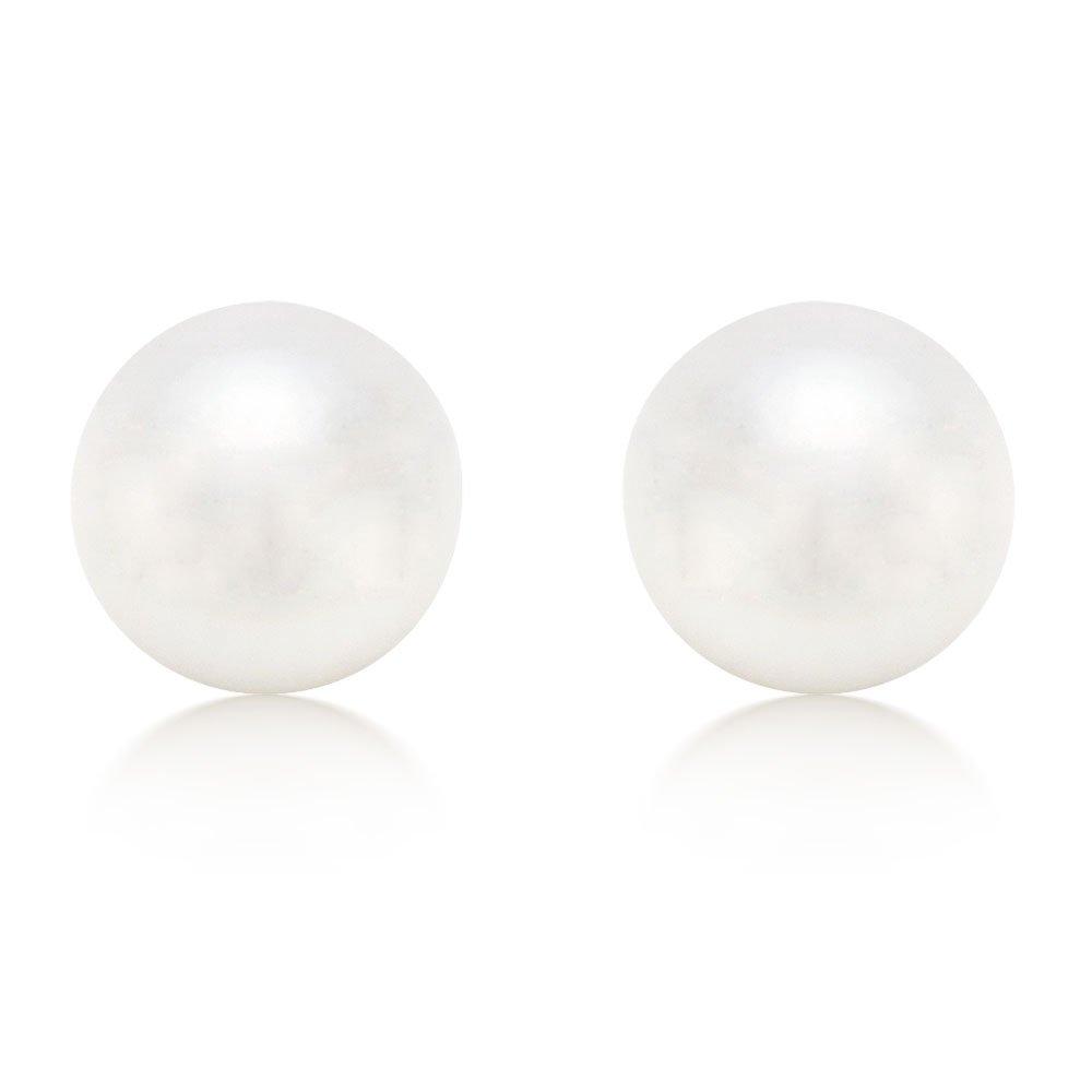 Beaverbrooks 9ct Yellow Gold Freshwater Cultured Pearl Earrings ...