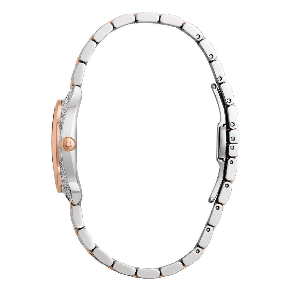 Bulova Classic Diamond Rose Gold Tone and Stainless Steel Ladies Watch ...