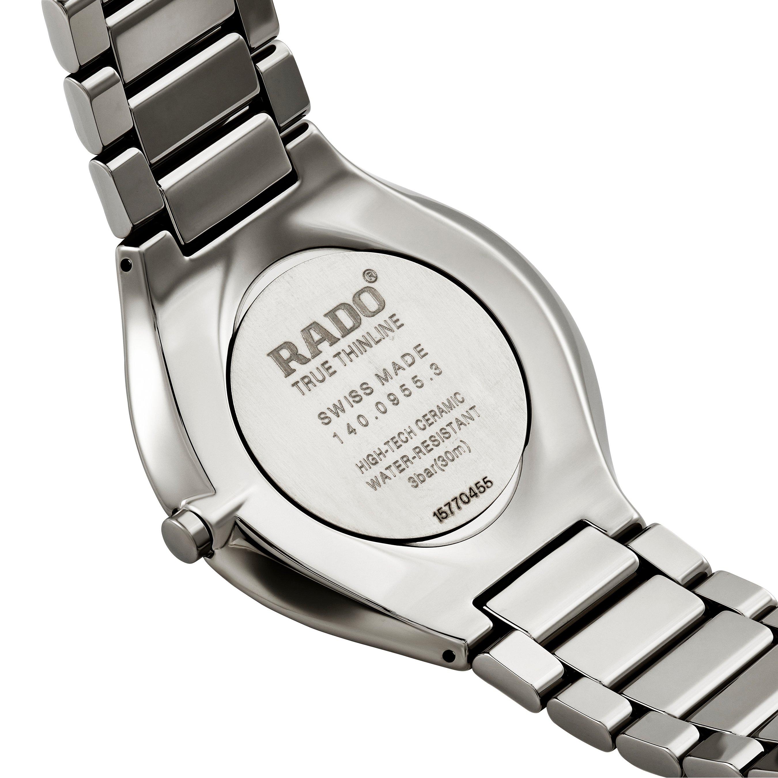 Rado True Round Thinline 39mm High-Tech Ceramic Men's Watch R27955122 ...