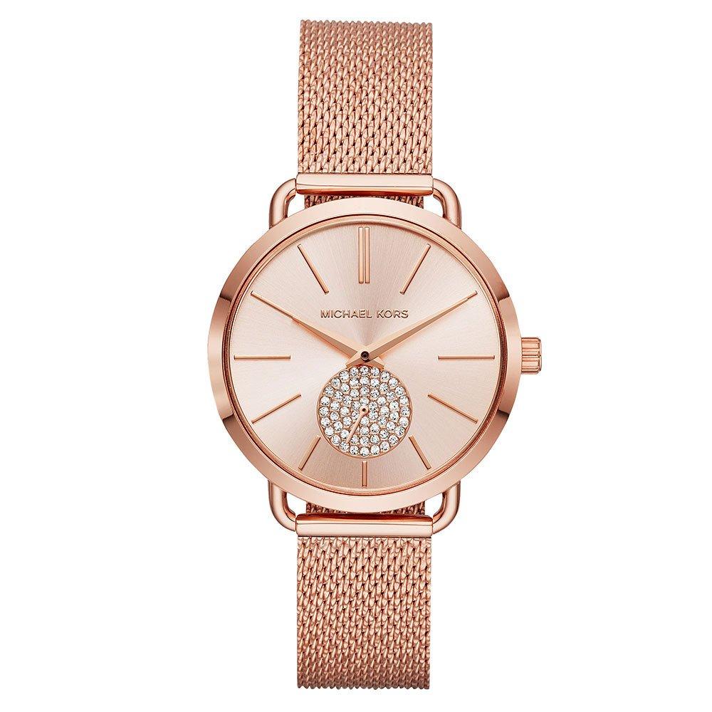 Michael Kors Portia Rose Gold Tone Mesh Ladies Watch MK3845 | 41 mm ...