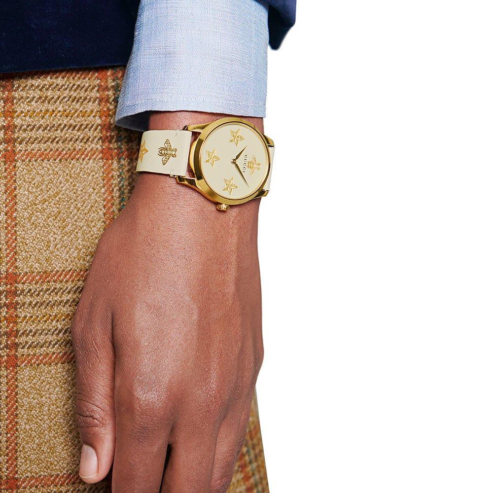 Gucci G-Timeless Star Gold PVD Watch YA1264096 | 38 mm, White Dial ...