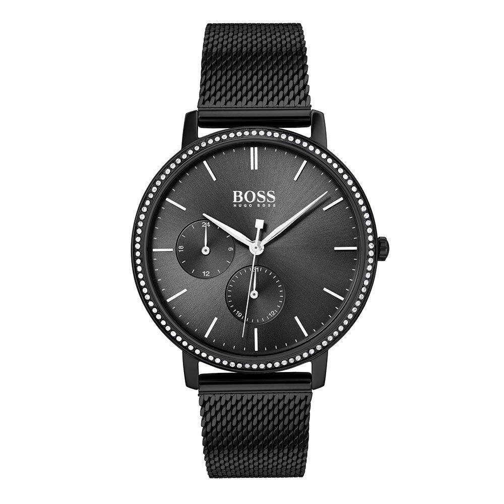 BOSS Infinity Black Mesh Ladies Watch 1502521 | 35 mm, Black Dial ...