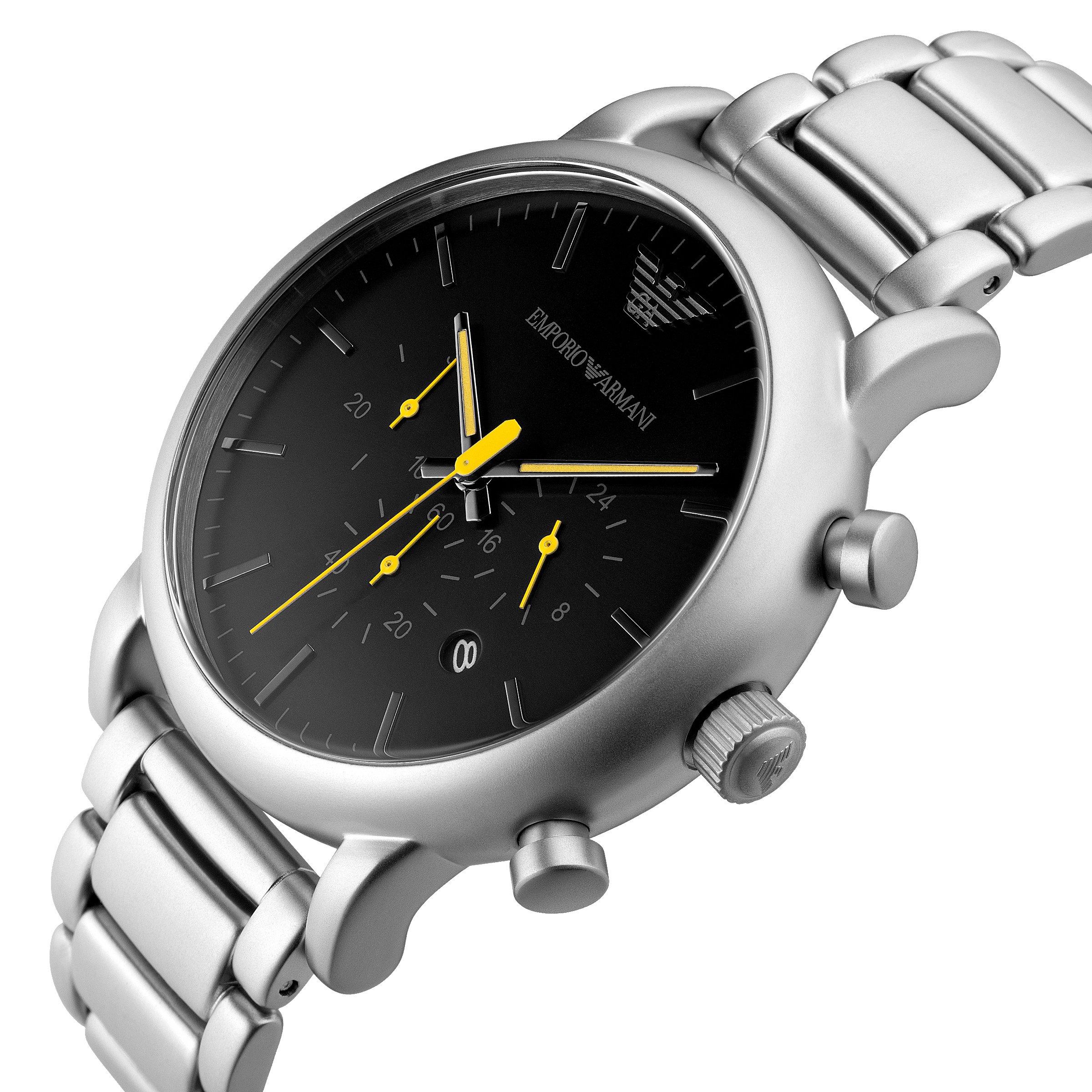 Emporio Armani Chronograph Men's Watch AR11324 | 46 mm, Black Dial ...