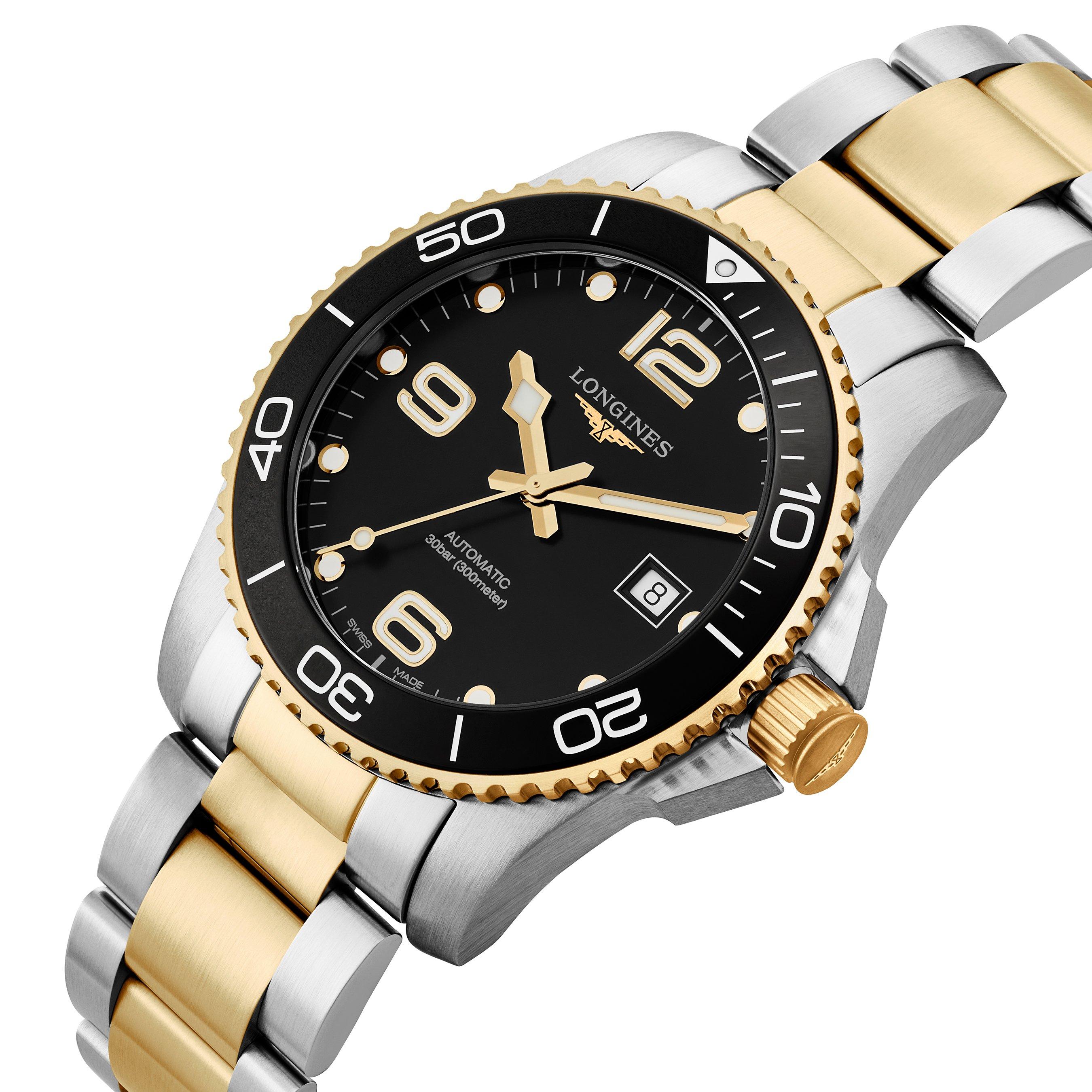 Longines HydroConquest 41mm Stainless Steel and Yellow Gold Tone ...