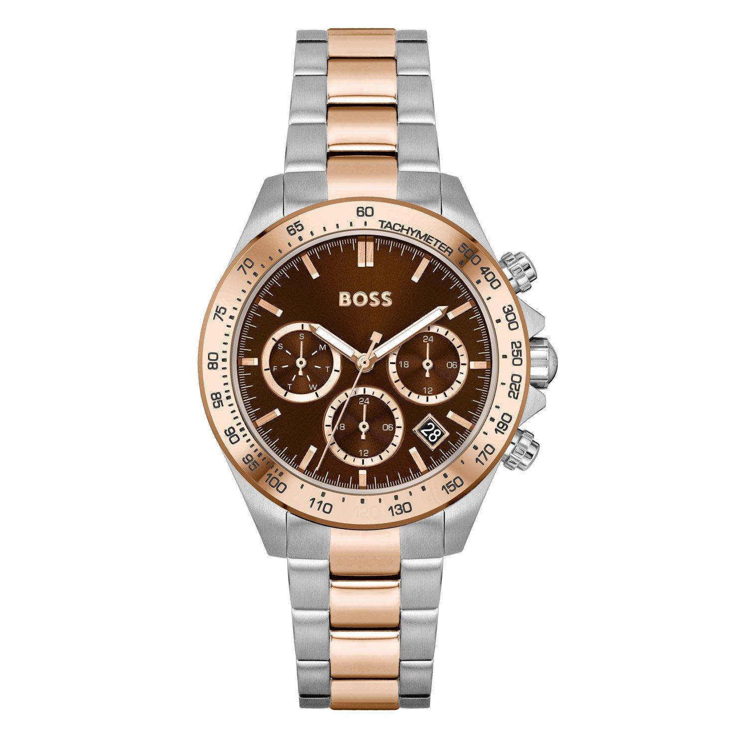 BOSS Novia 38mm Stainless Steel and Rose Gold Tone Ladies Watch 1502617 ...