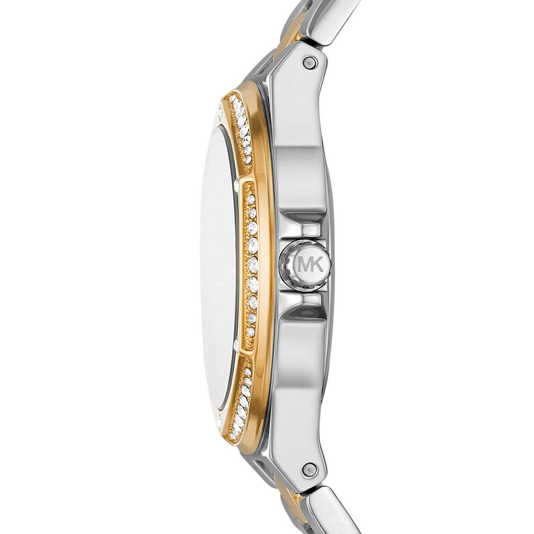 Michael Kors Lennox Steel and Gold Plated Ladies Watch MK6988 | 37 mm ...