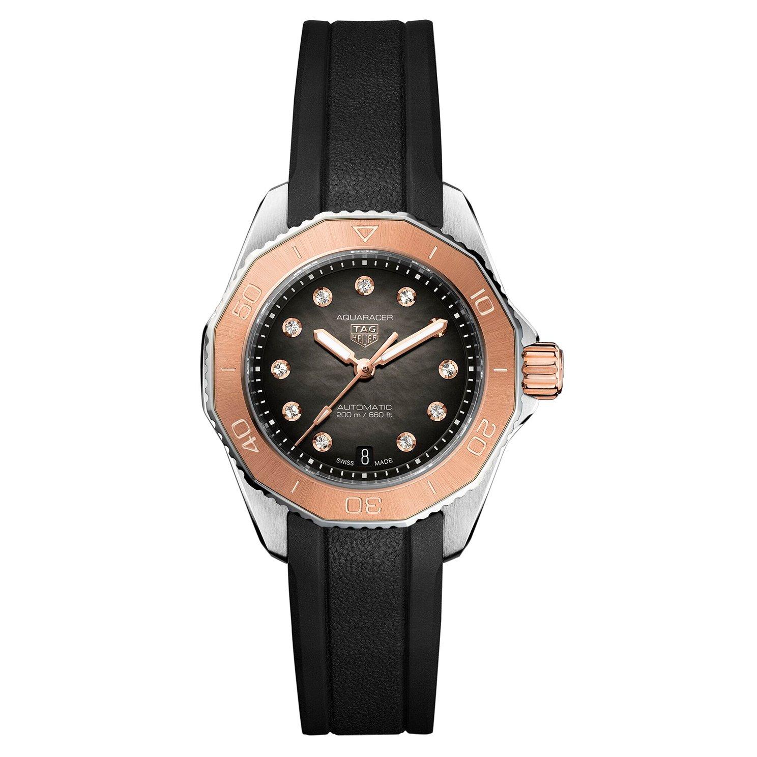 TAG Heuer Aquaracer Professional 200 30mm 18K 5N Rose Gold Diamond ...
