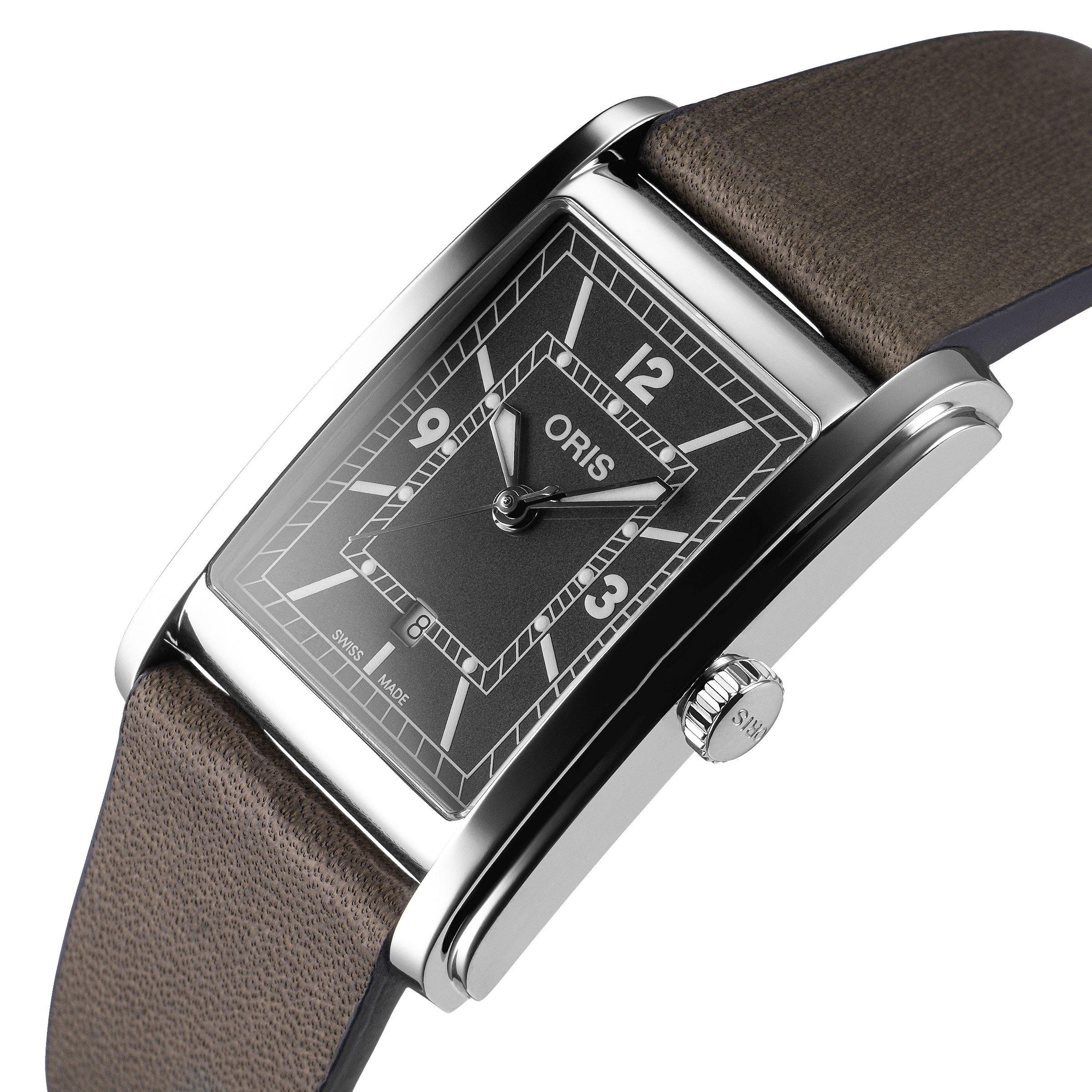 Oris Rectangular Automatic Watch 01 561 7783 4063 07 5 19 16 | 30 mm, Grey Dial | Beaverbrooks