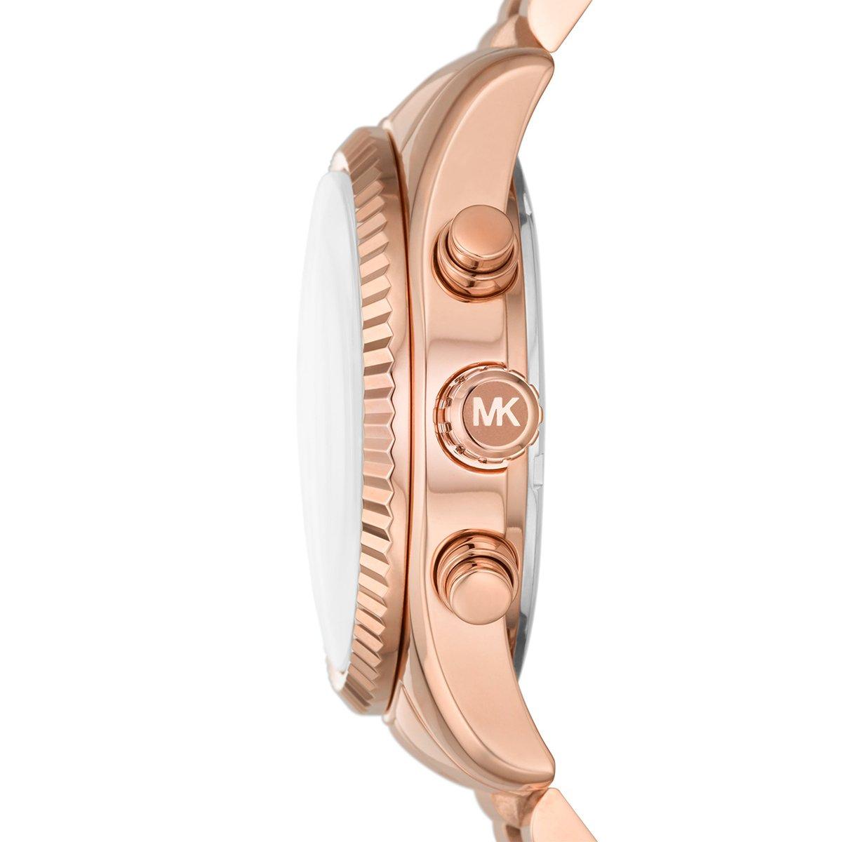 Michael Kors Rose Gold Tone Lexington Chronograph Ladies Watch MK7217 ...