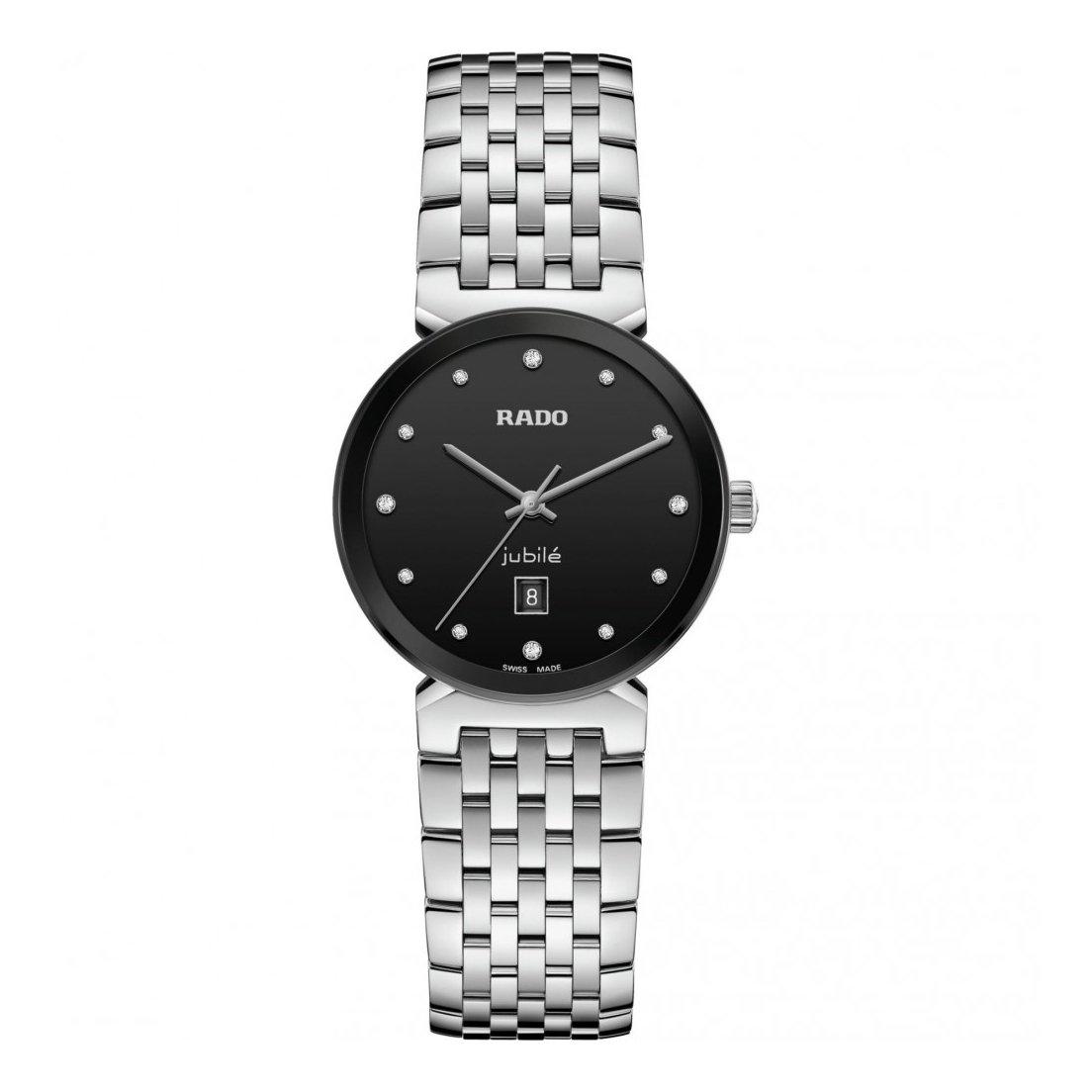 Rado Florence Classic Diamond Ladies Watch R48913733 | 30 mm, Black ...