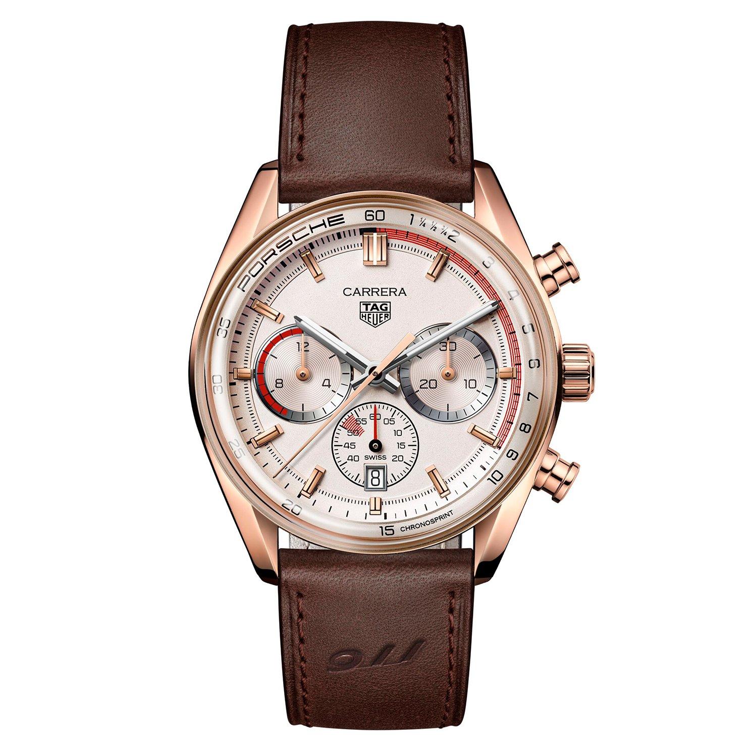 TAG Heuer Carrera Chronosprint X Porsche 42mm 18K 5N Rose Gold ...