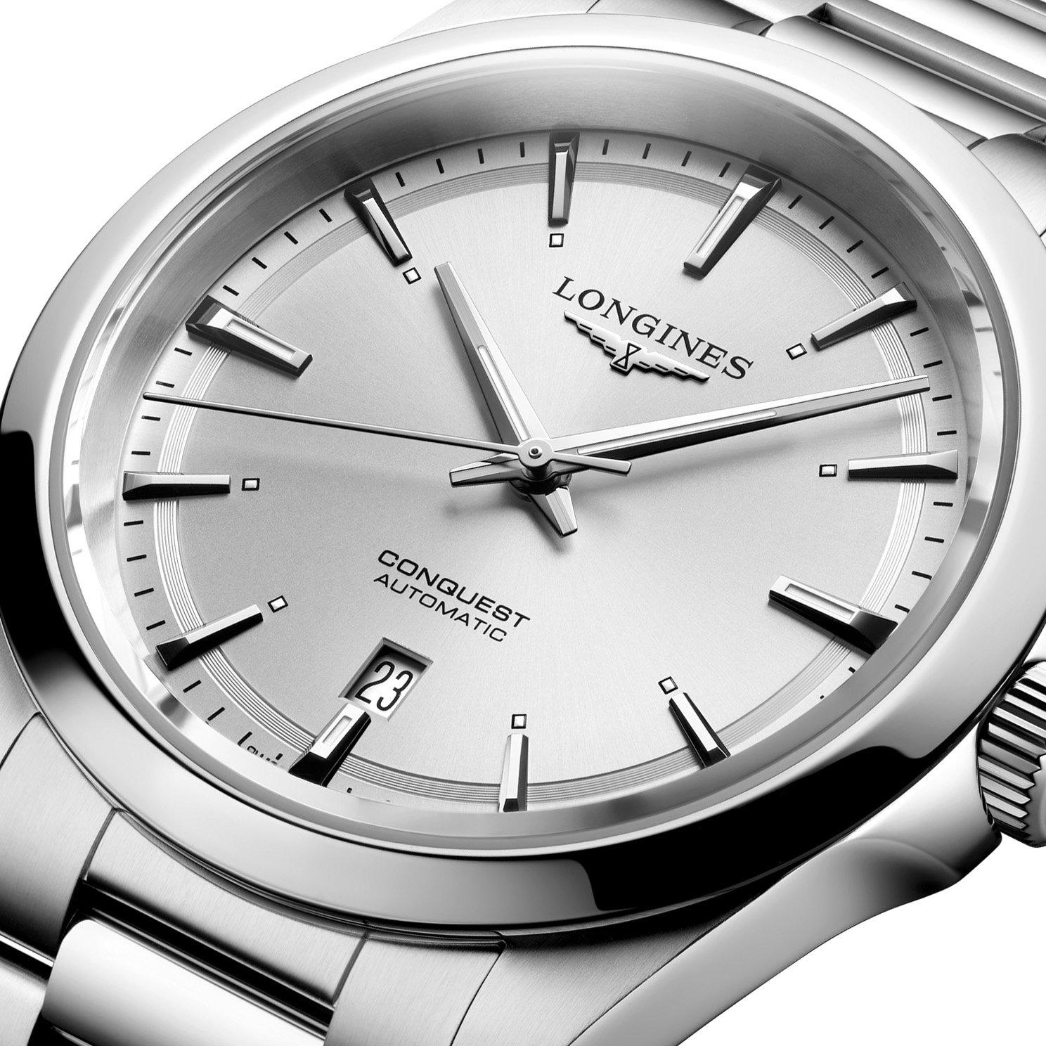 Longines Conquest 41mm Automatic Men’s Watch L38304726 | 41 mm, Silver ...