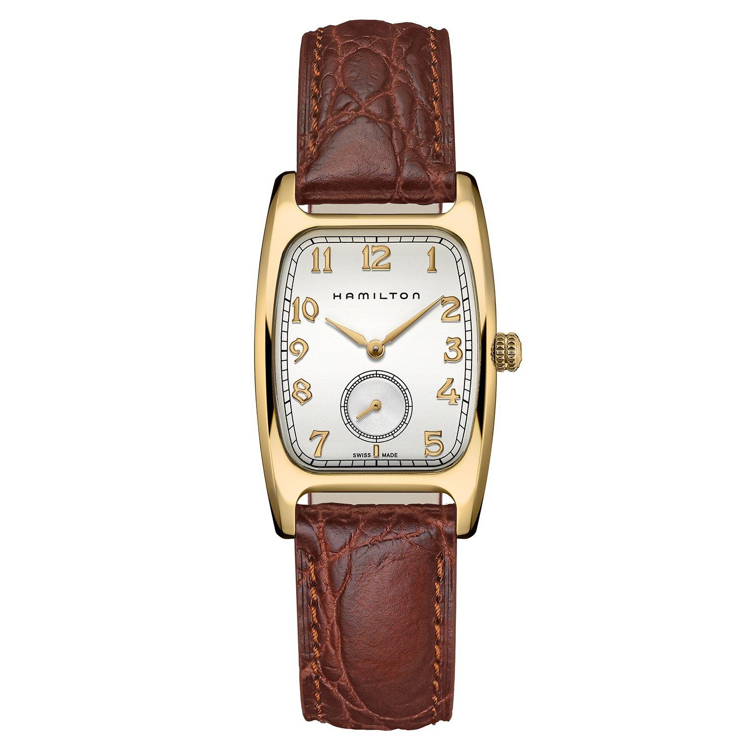Hamilton American Classic Boulton 27mm Gold PVD Watch H13431553 | White ...