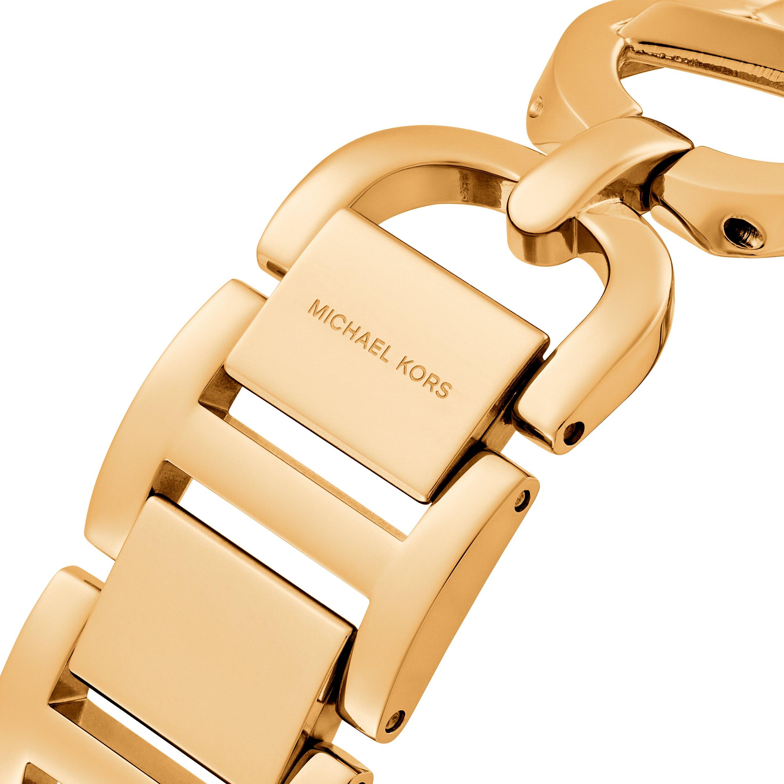 Michael Kors Empire 30mm Yellow Gold Tone Ladies Watch MK7406 | 30 mm ...