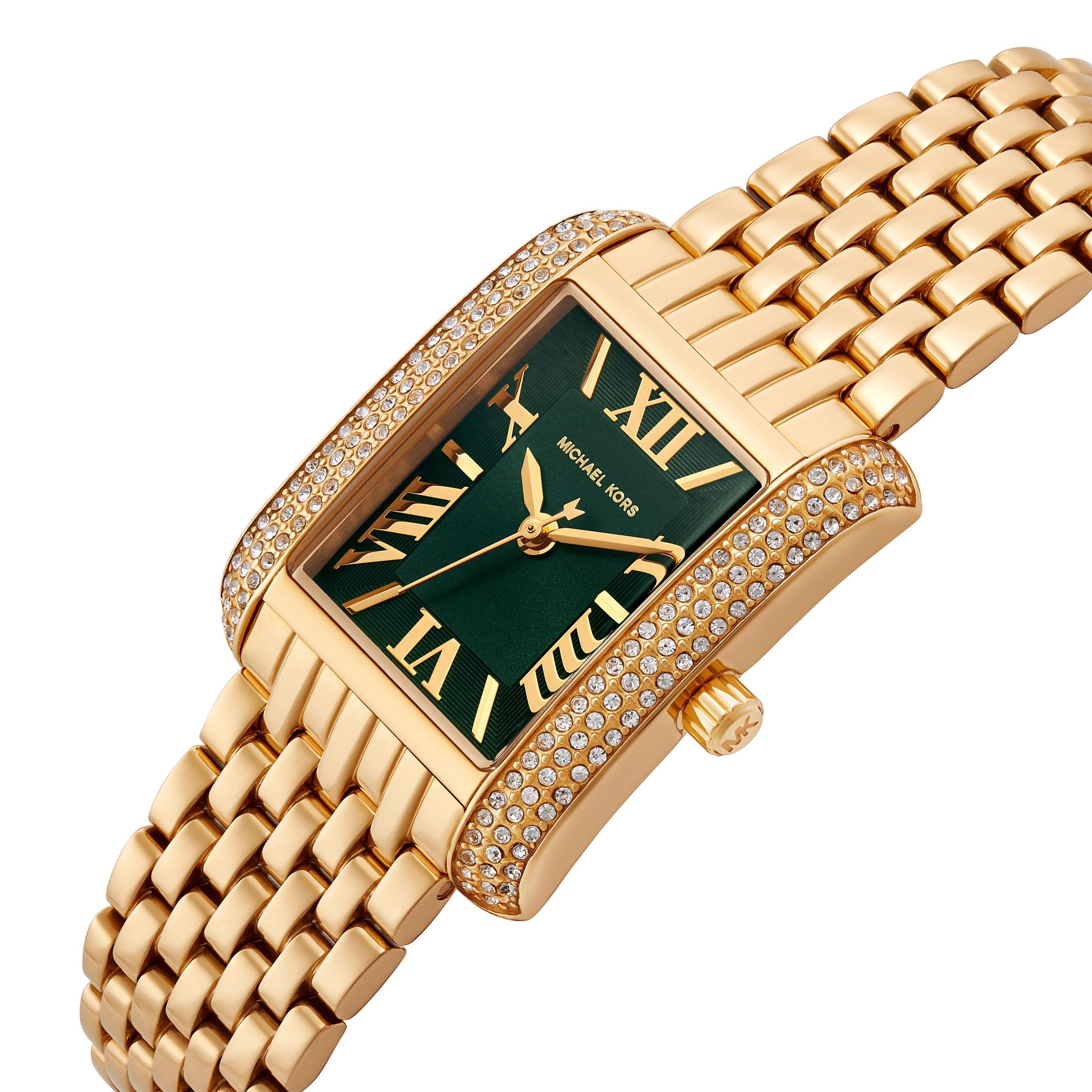 Michael Kors Emery 33mm Yellow Gold Tone Crystal Ladies Watch MK4742 ...