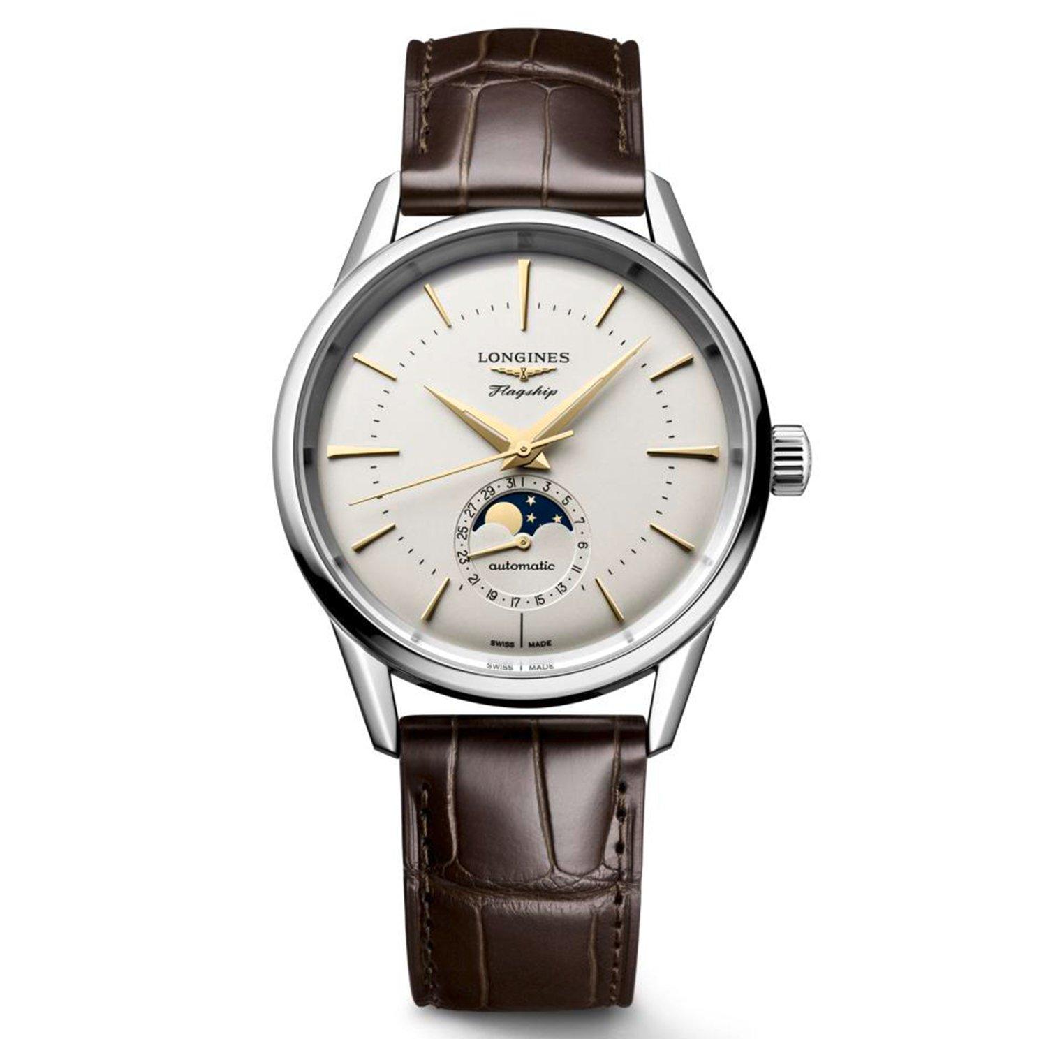 Longines Flagship Heritage 38.5mm Moonphase Automatic Men’s Watch ...