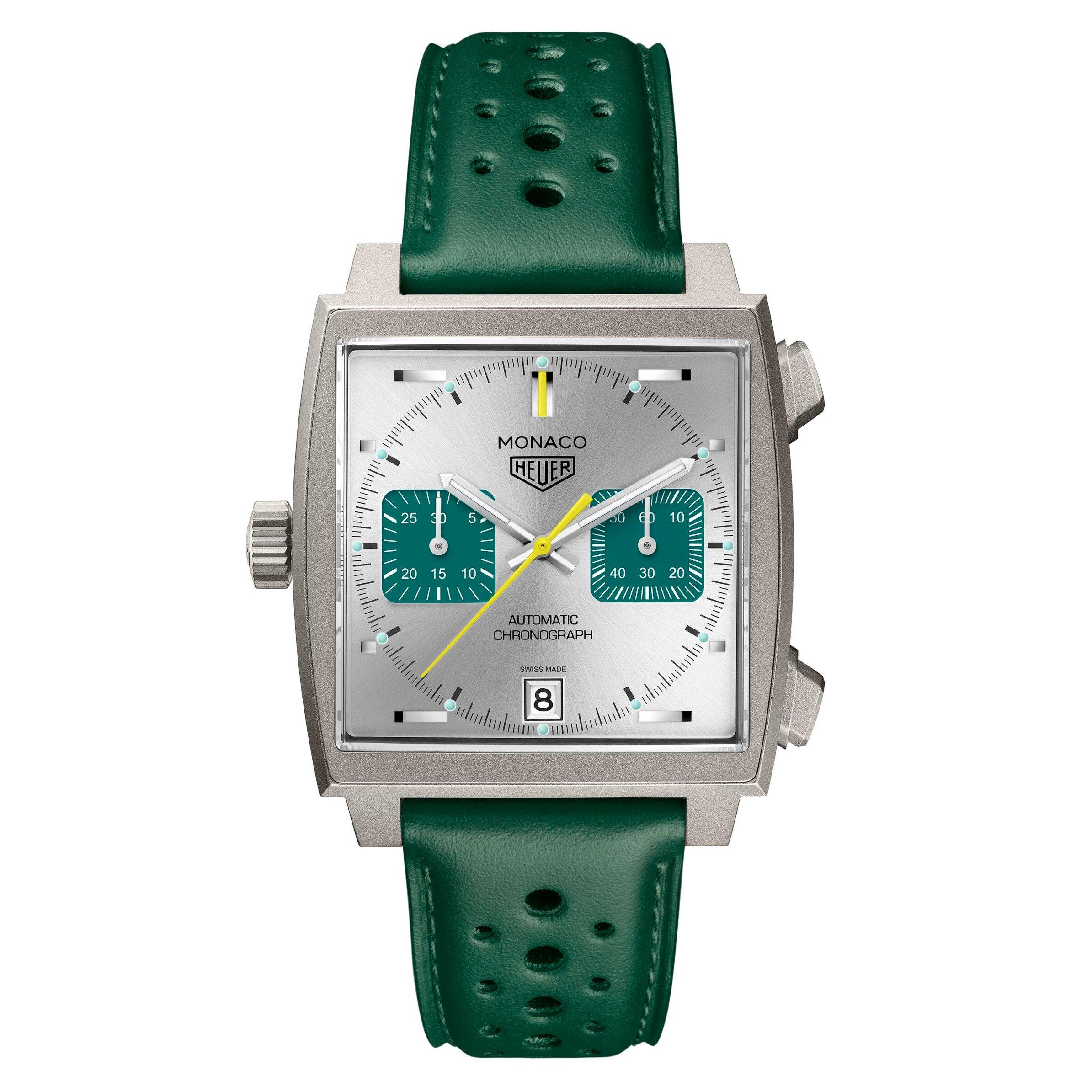 TAG Heuer Monaco Chronograph Racing Green 39mm Titanium Automatic Watch ...