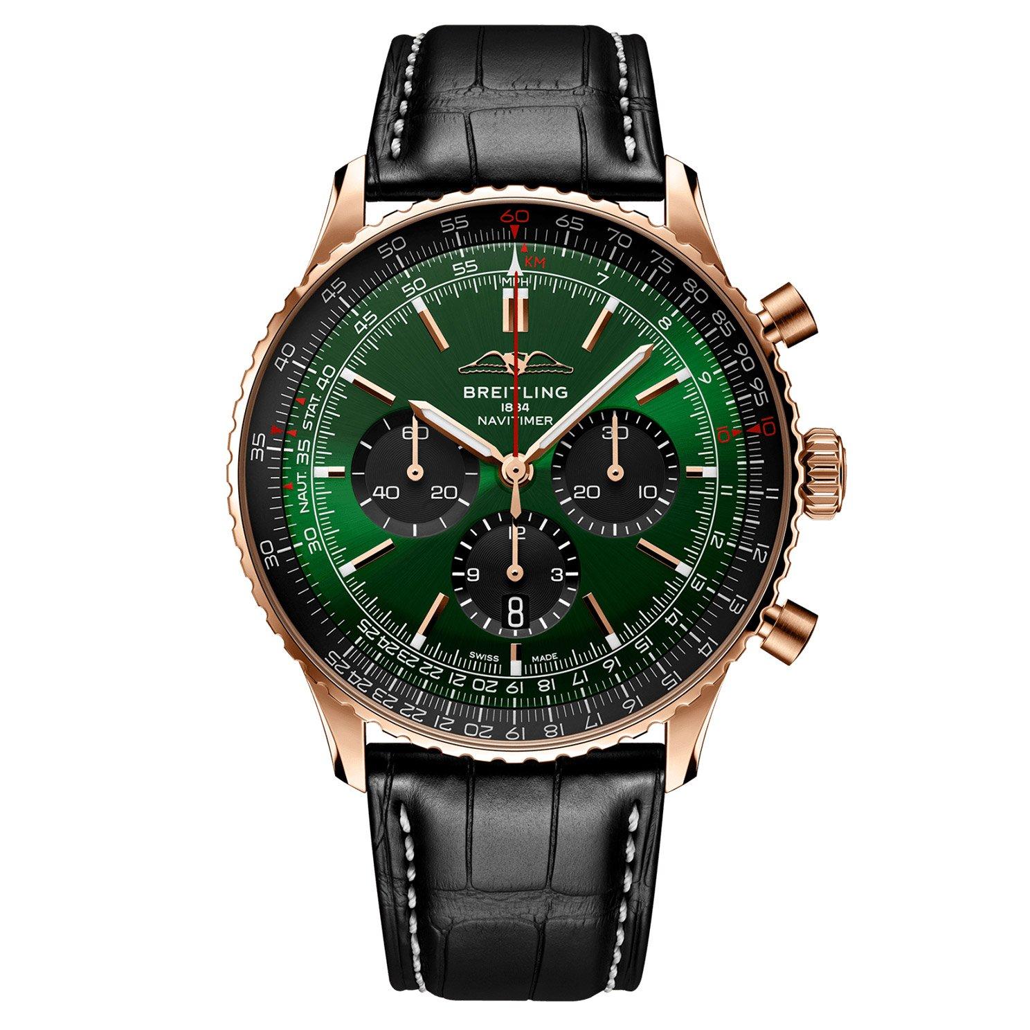 Breitling Navitimer B01 Chronograph 46mm 18ct Rose Gold Automatic Men’s ...