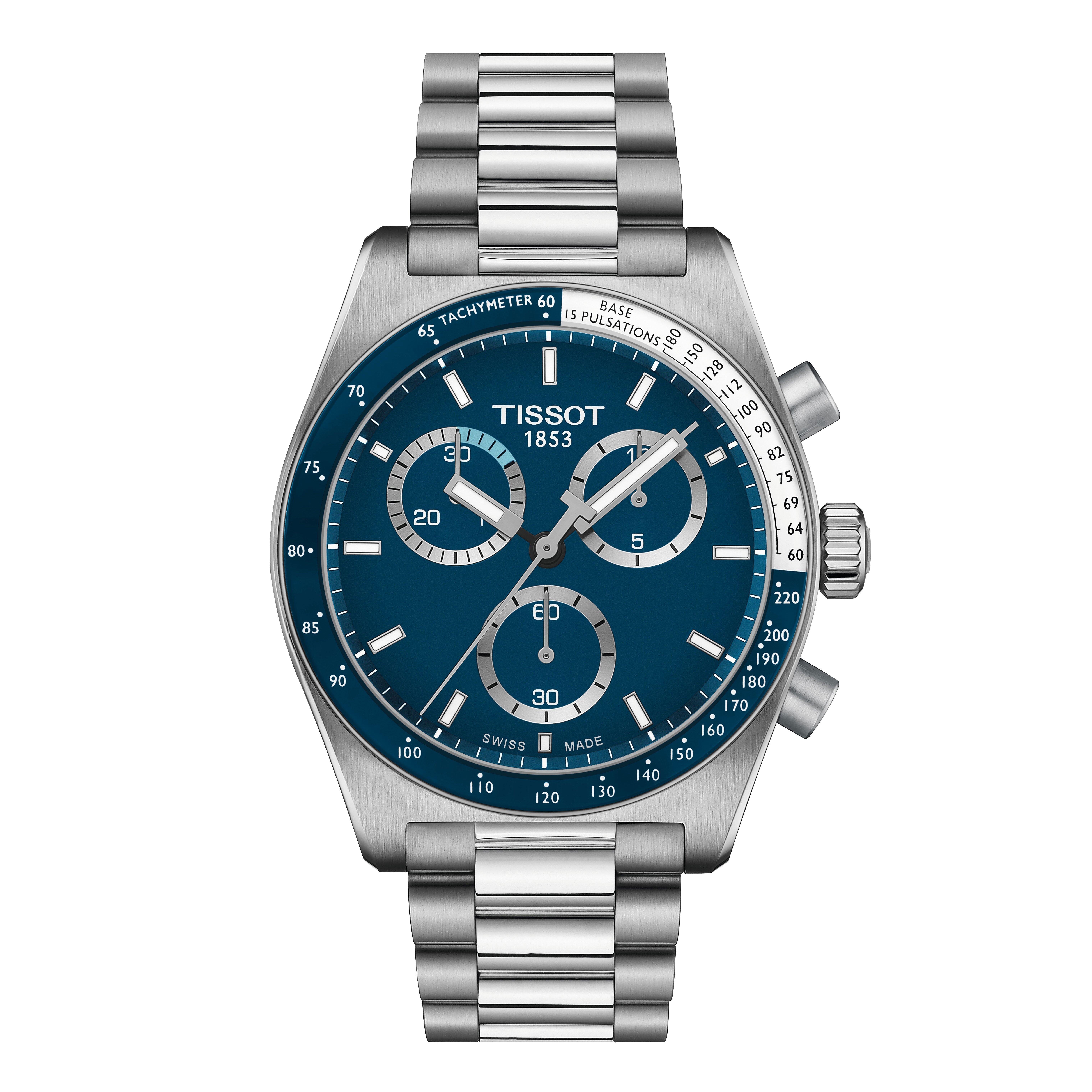 Tissot PR516 40mm Chronograph Men’s Watch T1494171104100 | Blue, 40 mm ...
