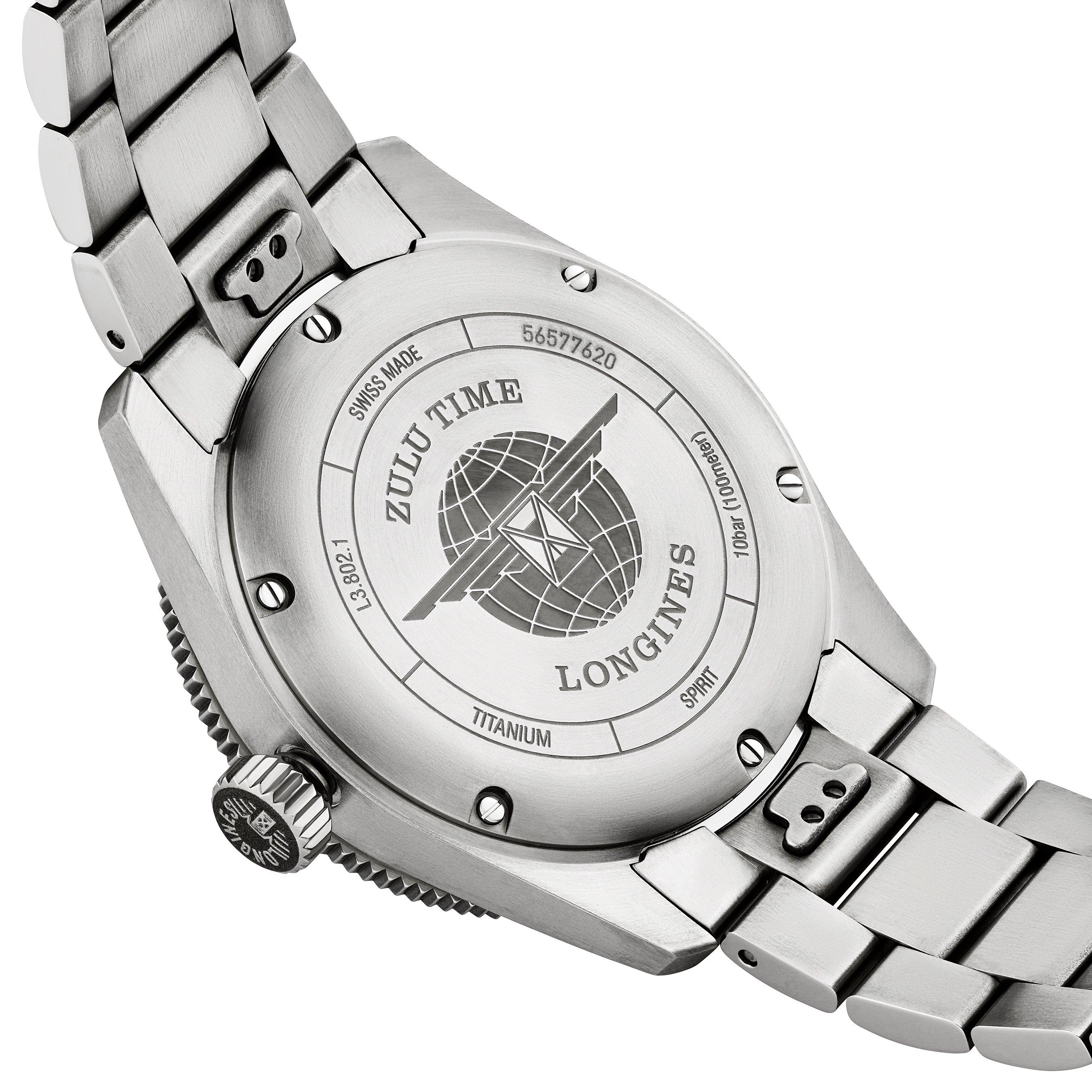 Longines Spirit Zulu Time 39mm Titanium Automatic Men’s Watch L38021536 ...