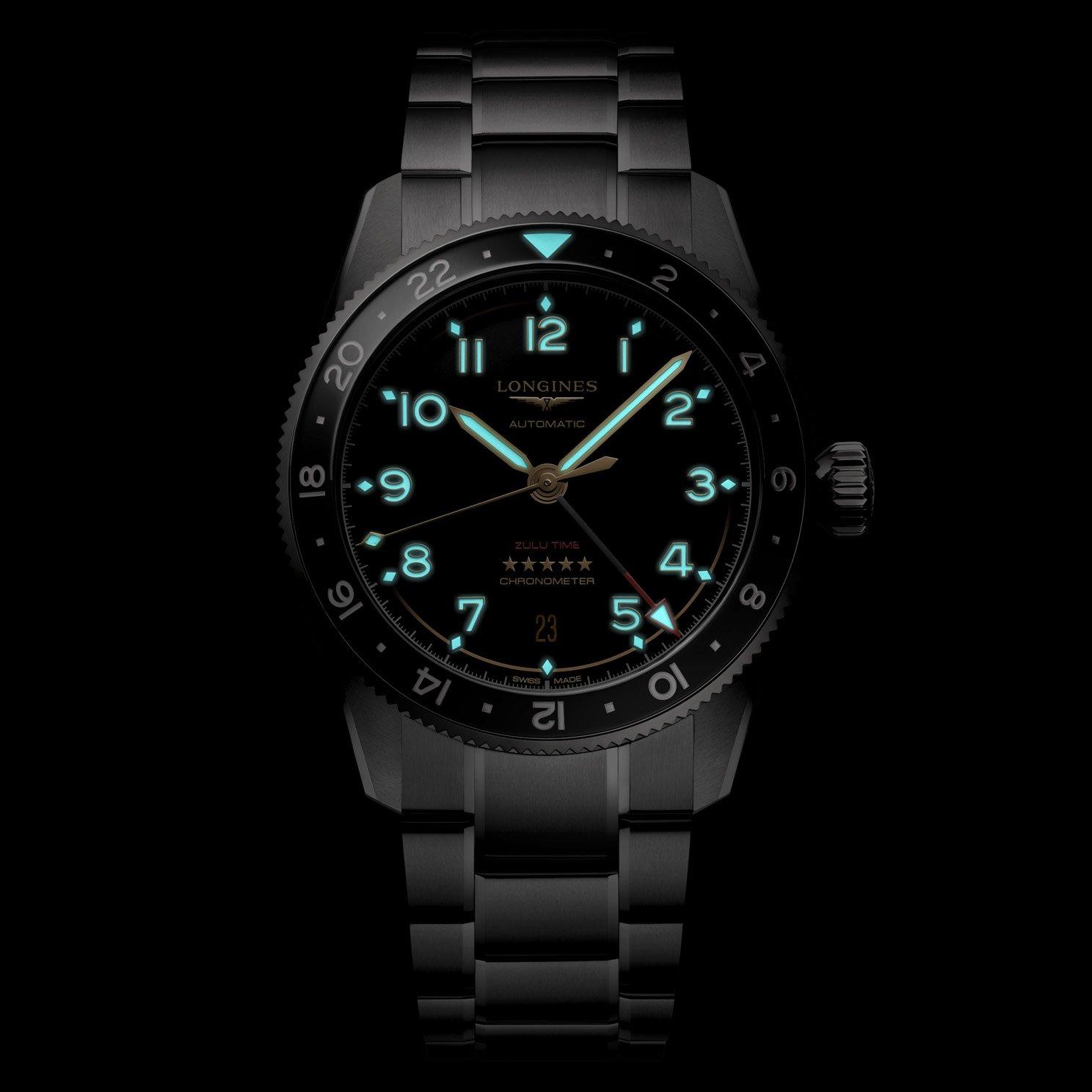 Longines Spirit Zulu Time 39mm Titanium Automatic Men’s Watch L38021536 ...