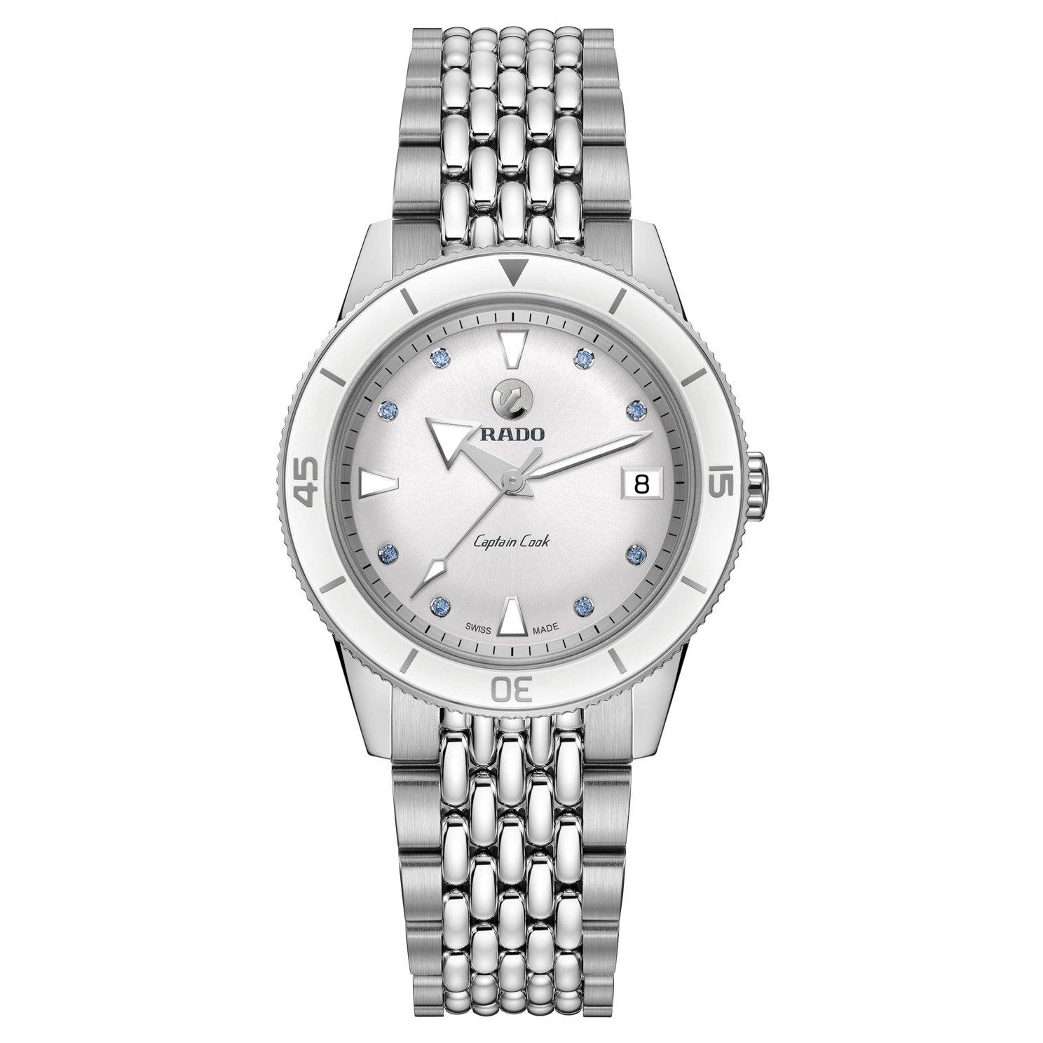 Rado Captain Cook 37mm High-Tech Ceramic Automatic Ladies Watch ...