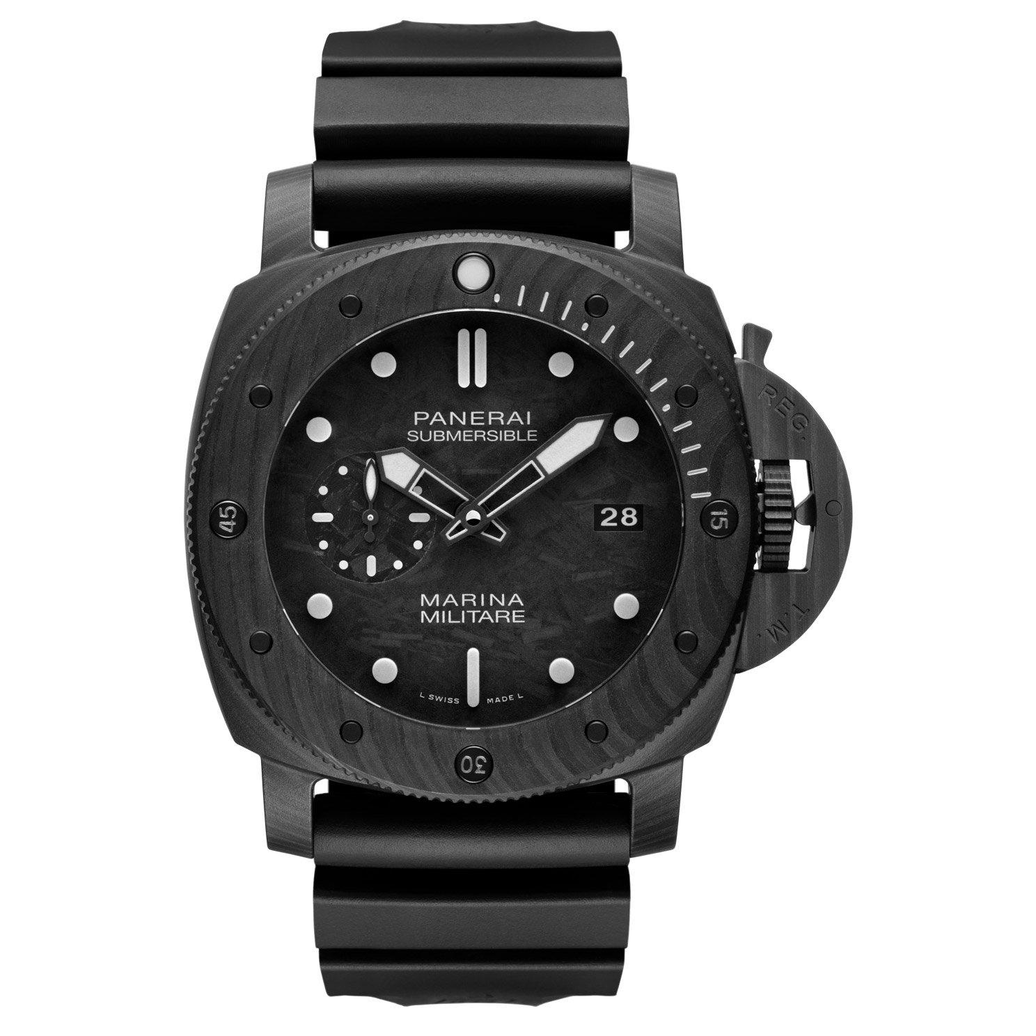 Panerai Submersible Marina Militare Carbotech 47mm Automatic Men’s ...