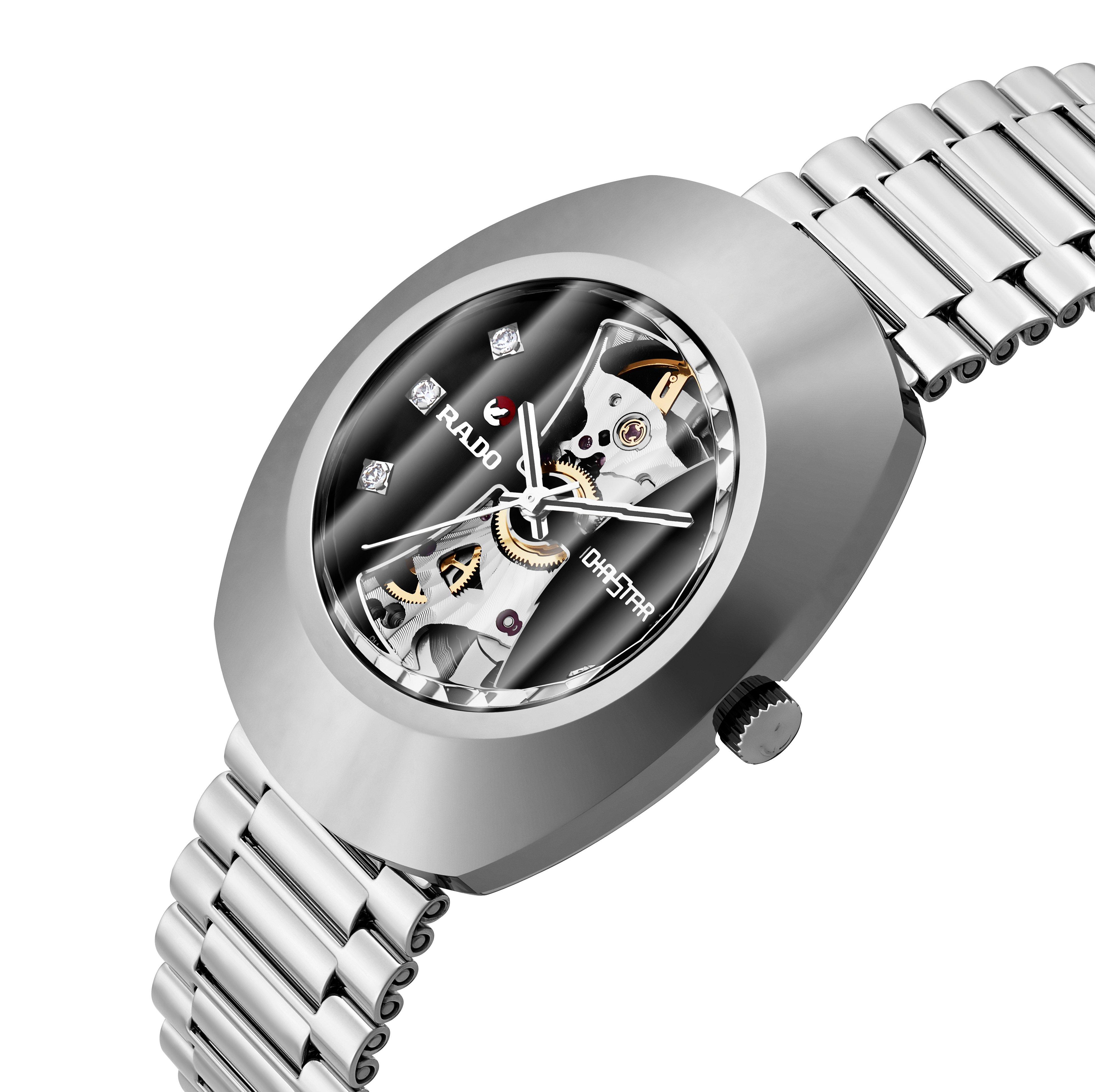 Rado DiaStar Original Open Heart 35mm Automatic Watch R12063103 | 35 mm, Black Dial | Beaverbrooks