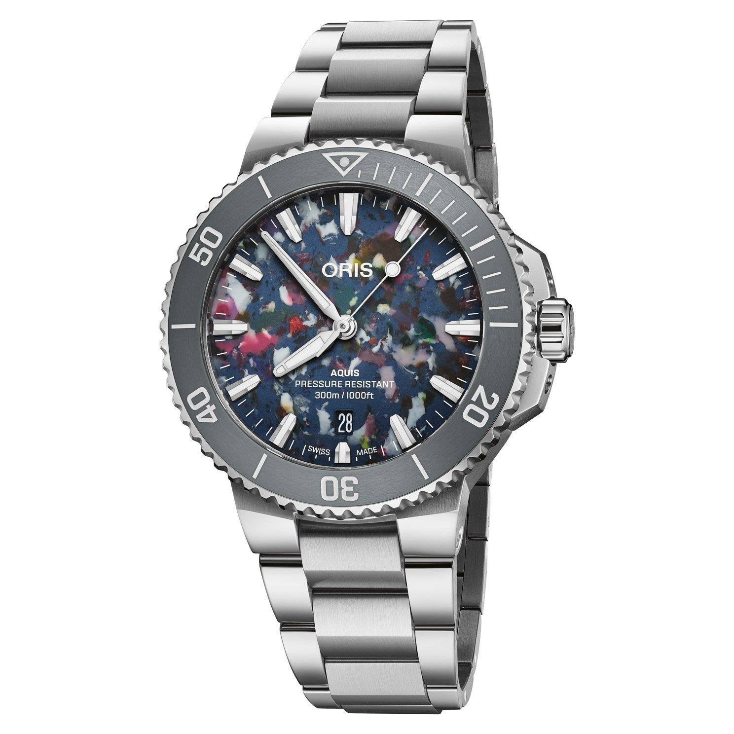 Oris Aquis Date Upcycle 41.5mm Automatic Watch 01 733 7787 4150-07 8 22 ...