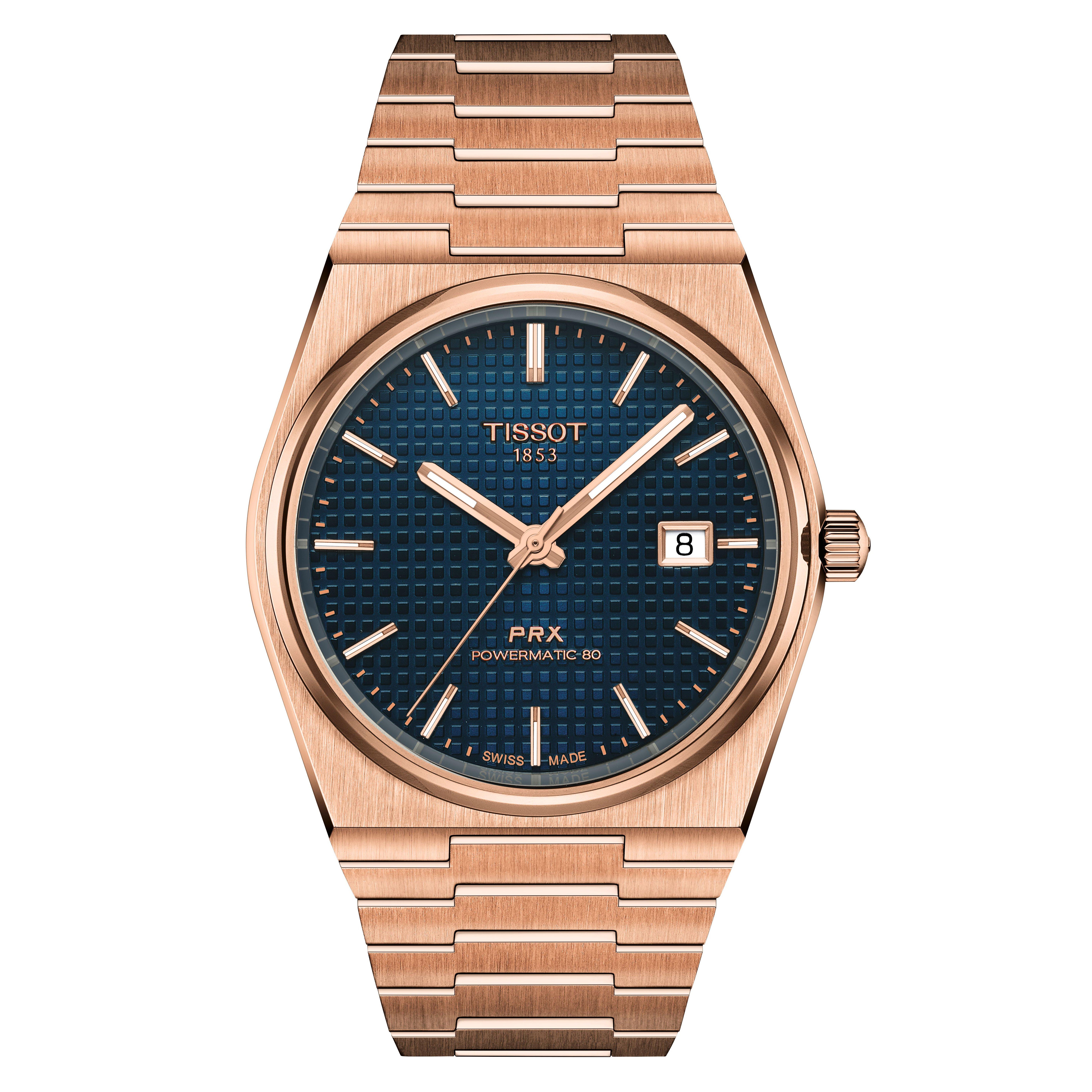Tissot PRX Powermatic 80 40mm Rose Gold Tone Automatic Watch ...