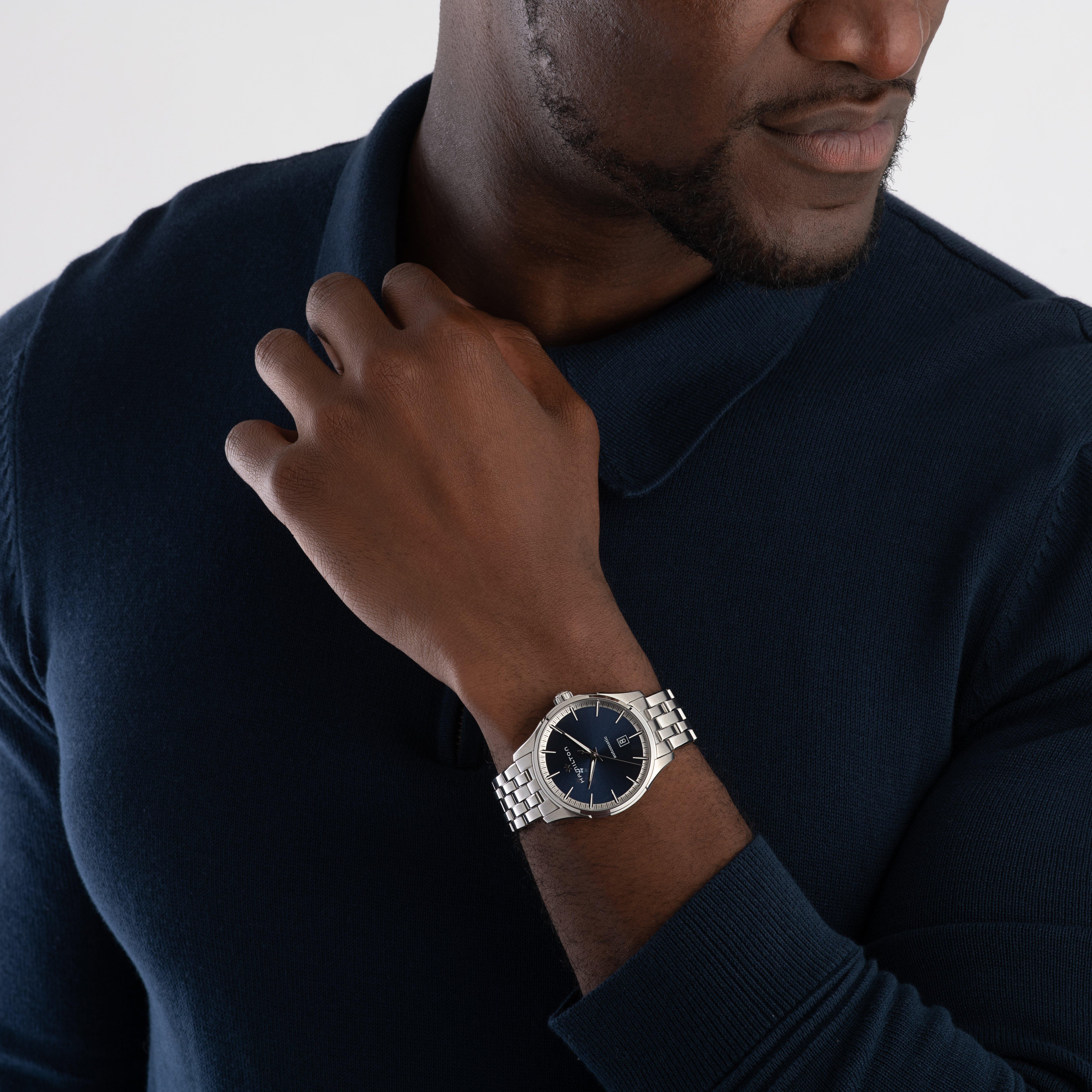 Hamilton Jazzmaster 40mm Automatic Watch H32475140 | Blue, 40 mm ...