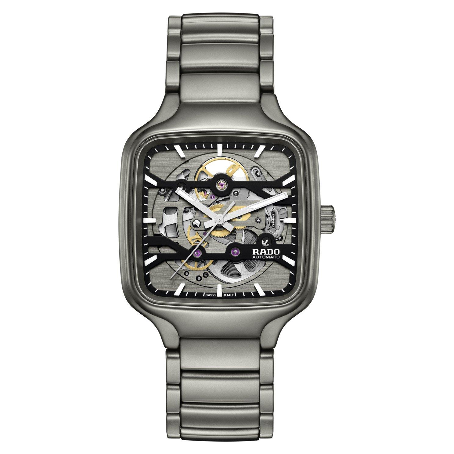 Rado True Square 38mm Ceramic Skeleton Automatic Watch R27196152 ...