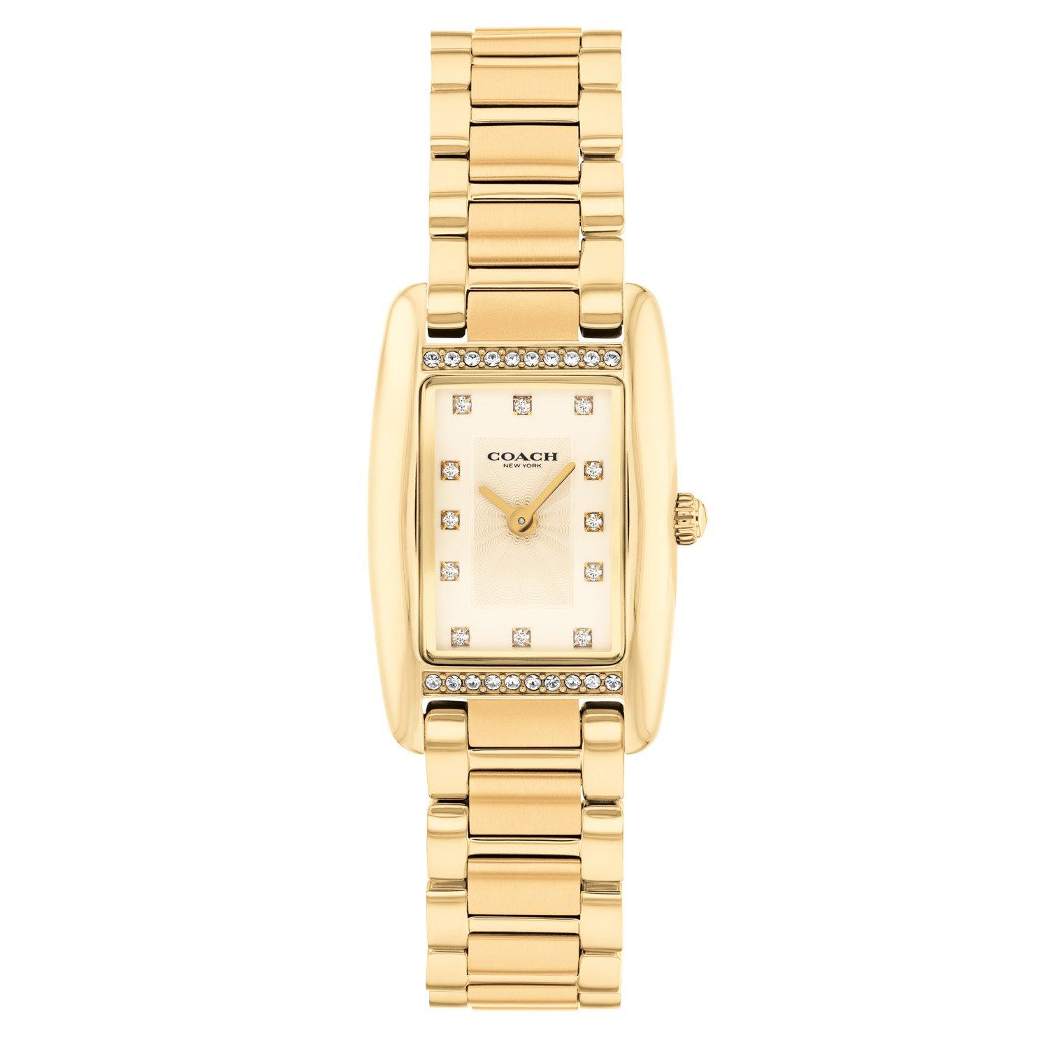 Coach Reese 30mm Yellow Gold Tone Crystal Ladies Watch 14504588 | Gold ...