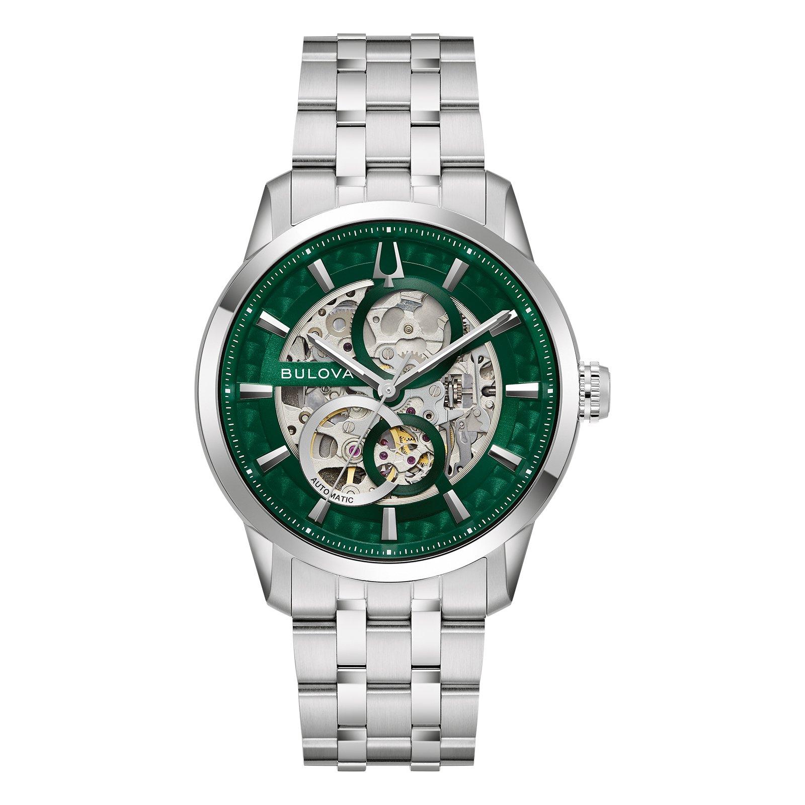Bulova Sutton 40mm Automatic Watch 96A329 | Green, 40 mm | Beaverbrooks