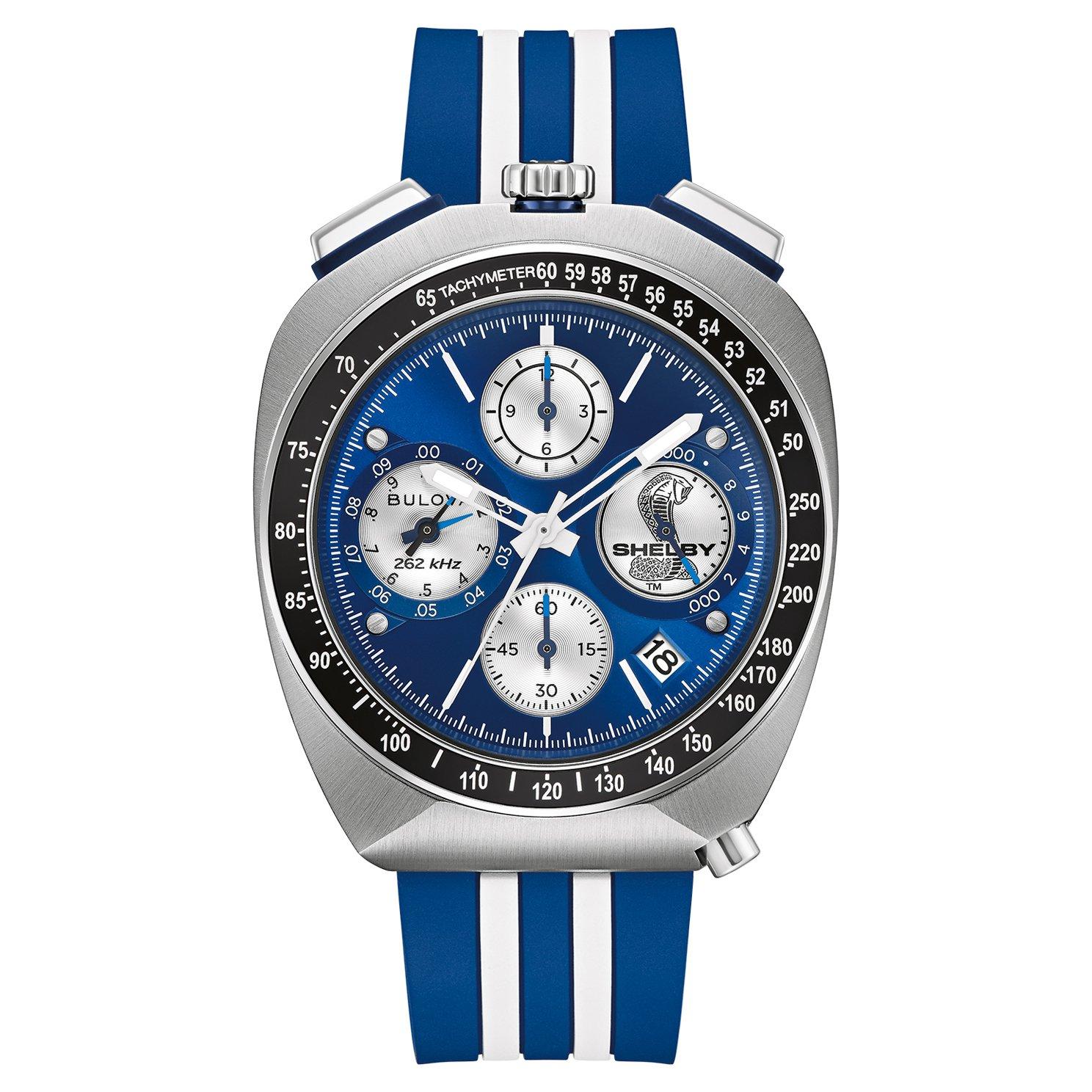 Bulova Limited Edition Shelby Racer Chronograph 43mm Men’s Watch 98B452 ...