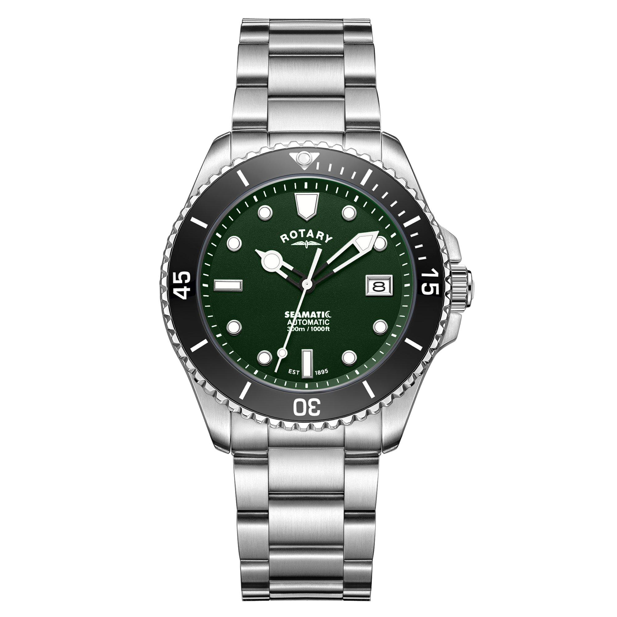 Rotary Seamatic 300 42mm Automatic Watch RGB05430/78 | Green, 42 mm ...