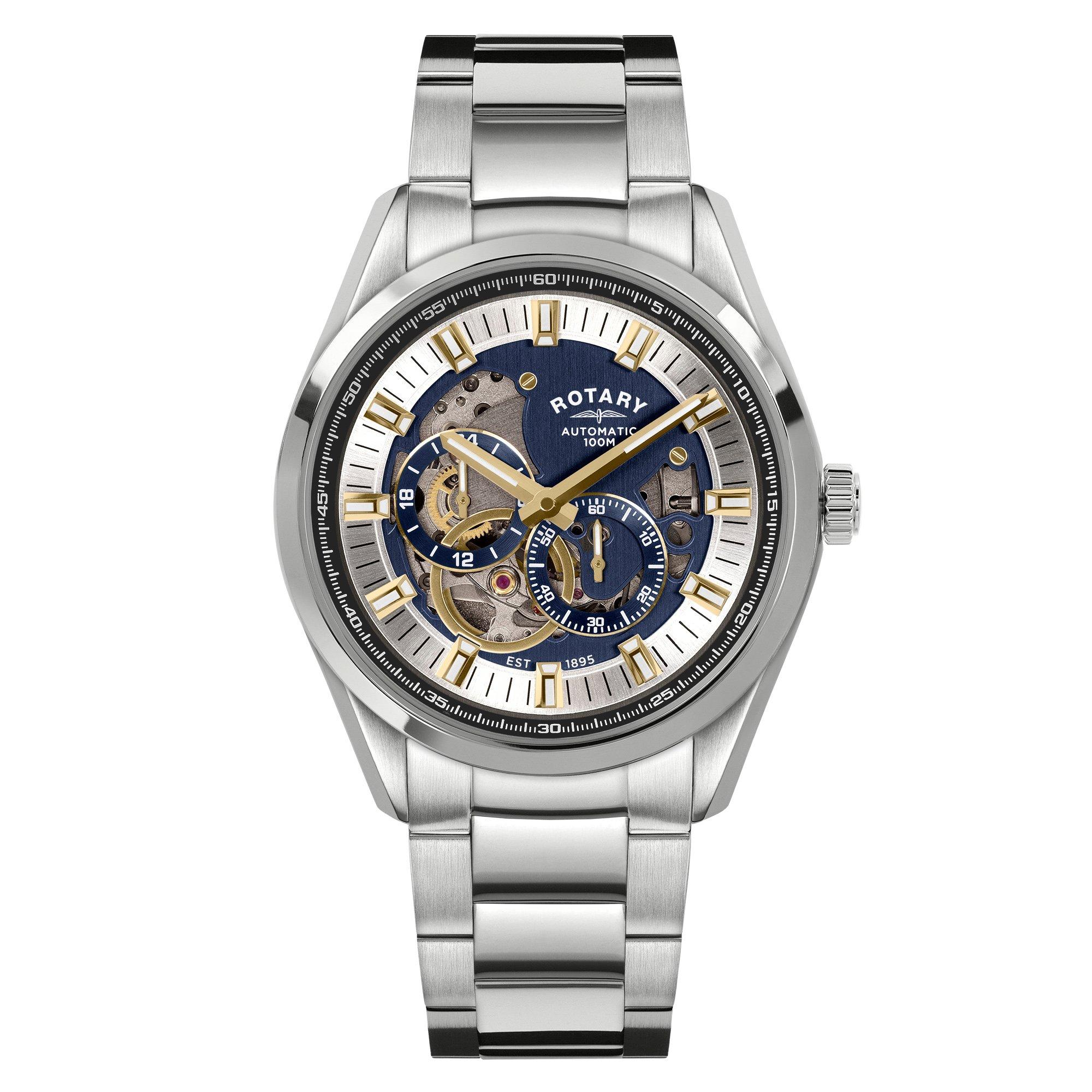 Rotary Seamatic Eclipse 43mm Automatic Watch RGB10007/05 | Blue, 43 mm ...
