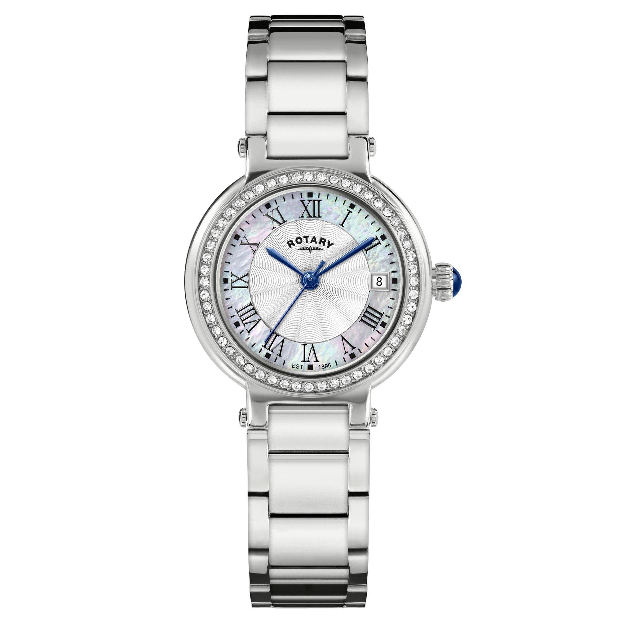 Rotary Heritage 28mm Mother of Pearl Crystal Ladies Watch RLB10007/07 ...