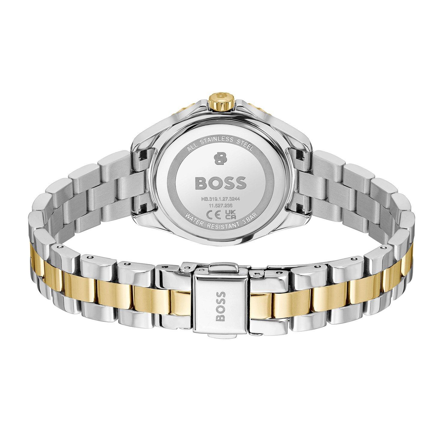 BOSS Sage Aqua 30mm Stainless Steel and Yellow Gold Tone Ladies Watch ...